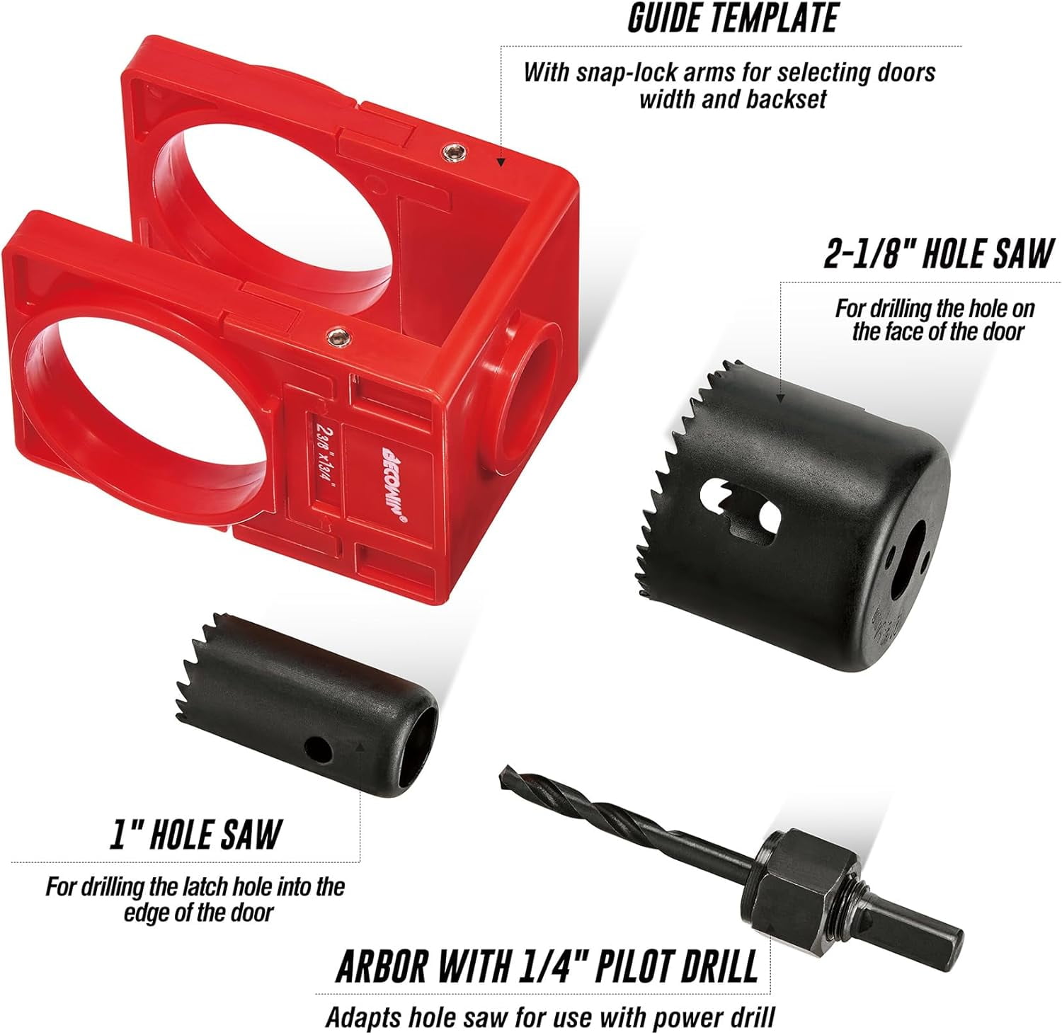 UKLL-Door Lock Installation Kit: 1-3/8" - 1-3/4" Deadbolt Door Lock ...