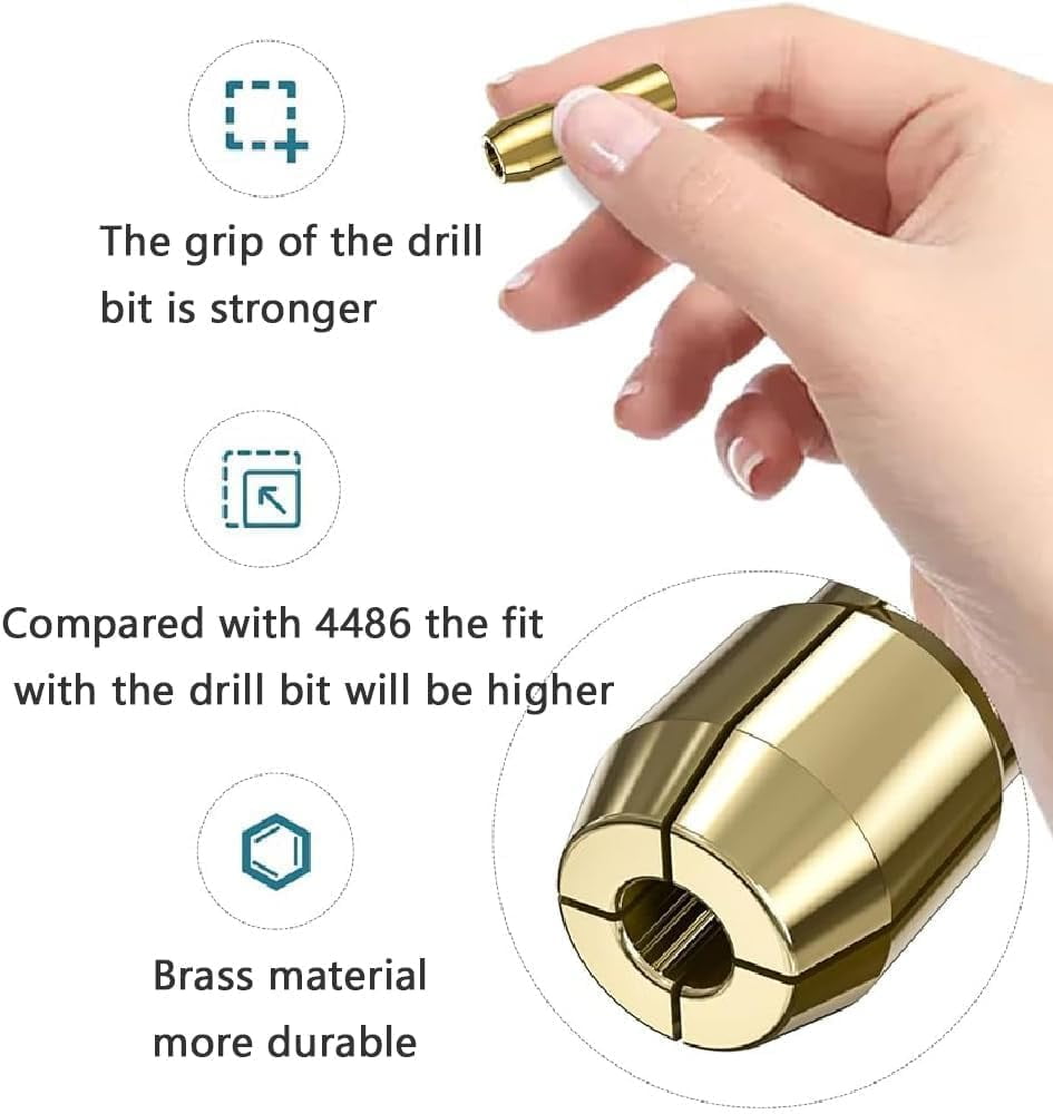 UKLL-Drill Chuck Collet Set for Dremel Accessories Chuck Collet Kit（1/ ...