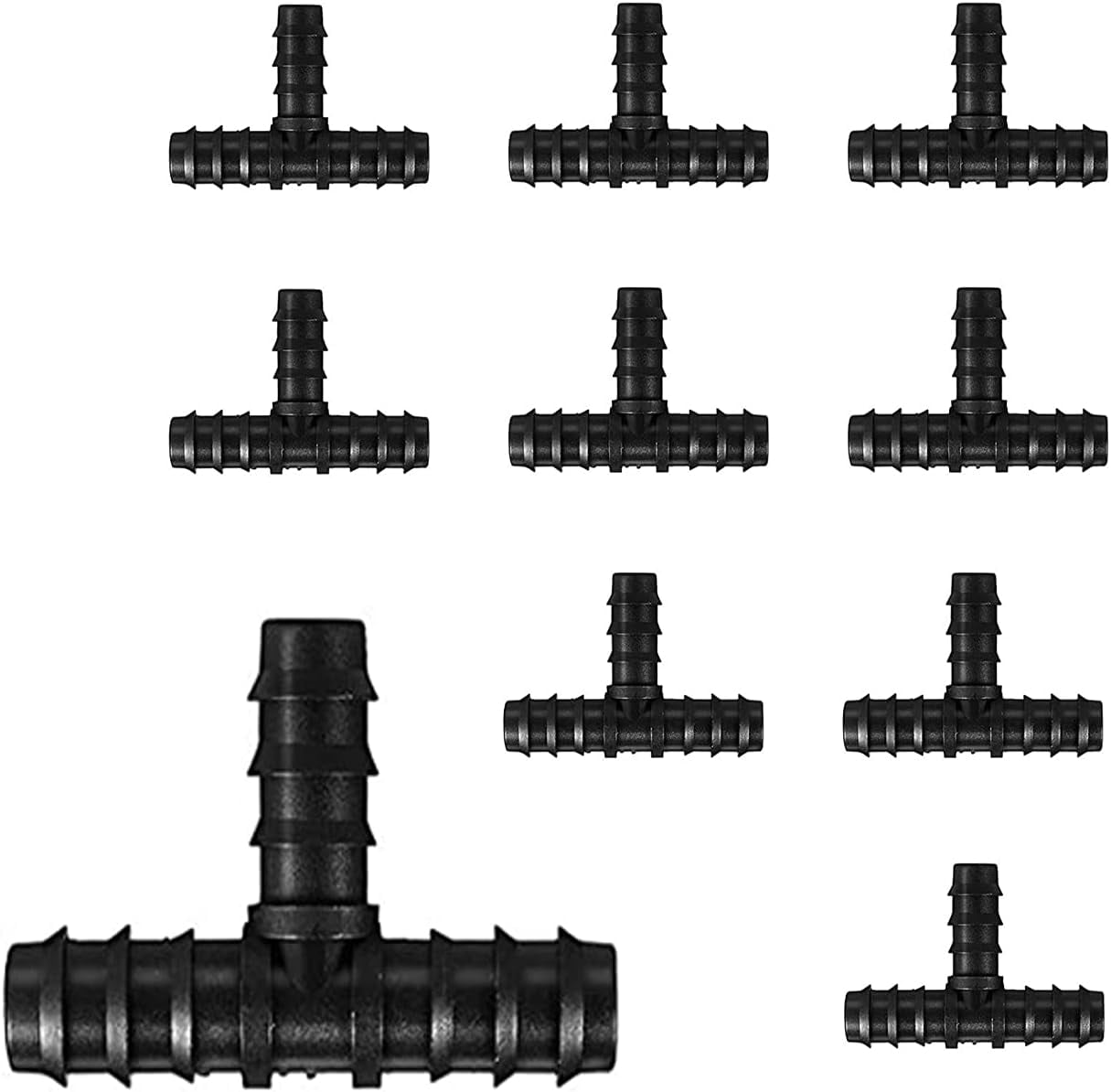 UKLL-Drip Irrigation Parts 10 Pcs 1/2 Inch Barbed Tee Couplings ...