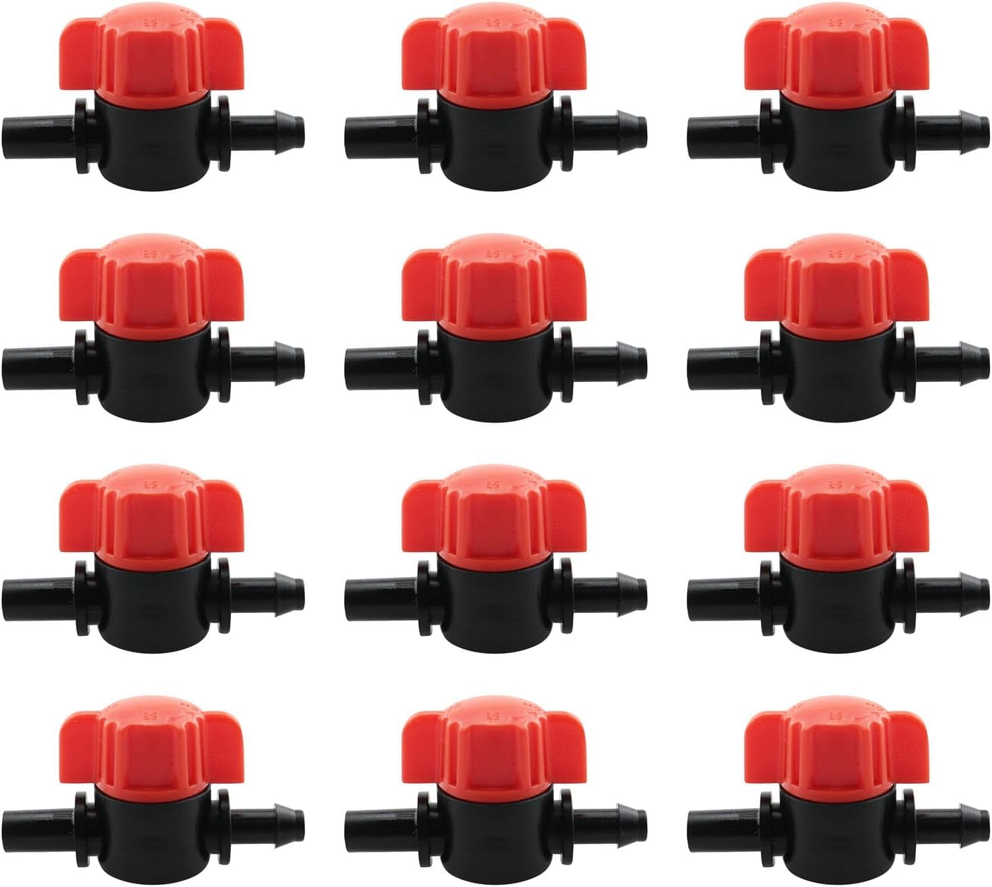 UKLL-Drip Irrigation Valve 12PCS 1/4 Inch Drip Irrigation Barbed Switch ...