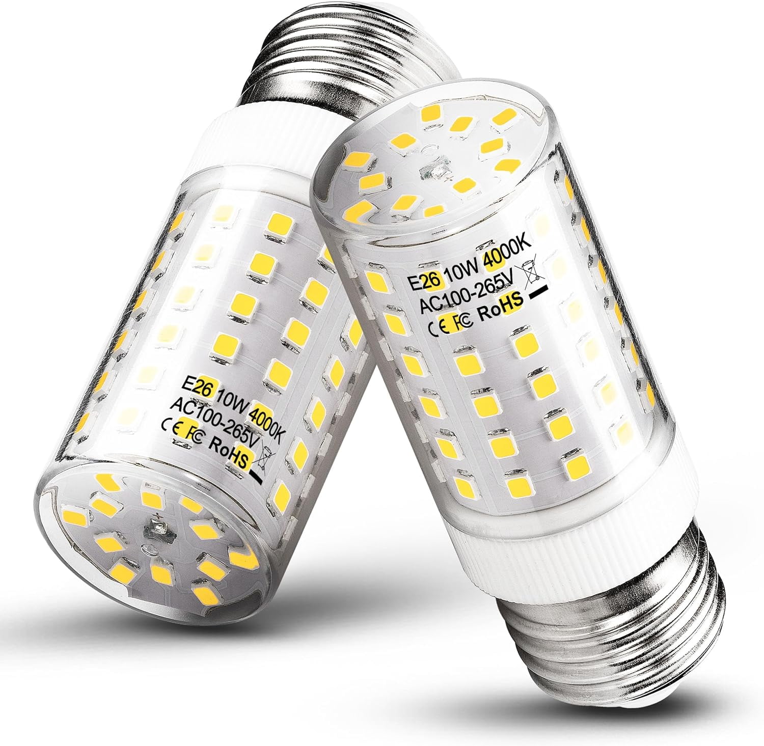 UKLL-E26 10W LED Candelabra Light Bulb 4000K Natural White 1200lm 100W ...