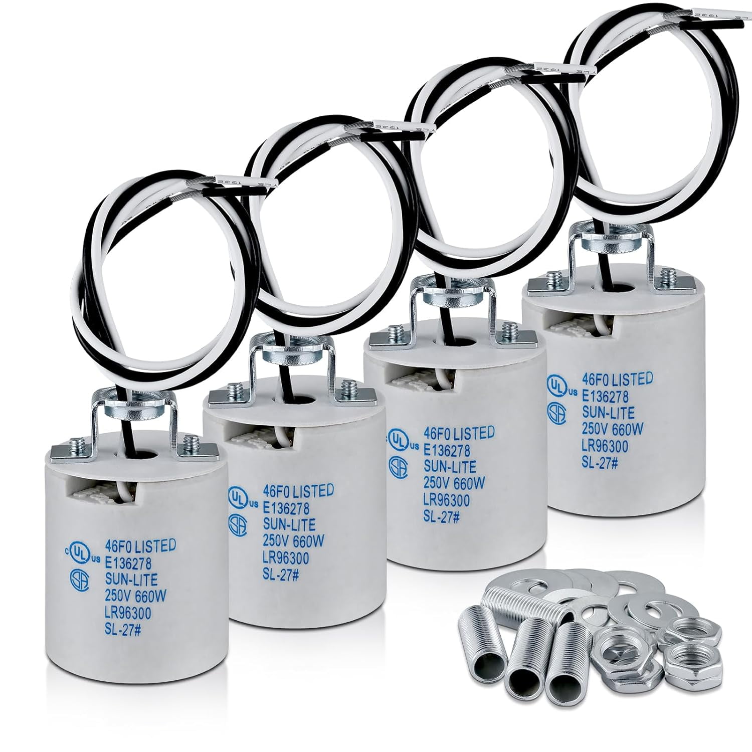 UKLL-E26 Light Socket,Standard Medimun Screw Bulb Socket Lamp Holder ...