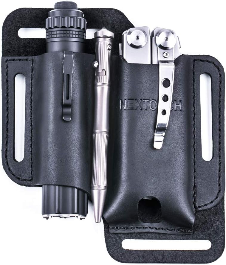 UKLL-EDC Leather Sheath, Multitools Sheath,Knife Belt Sheath/Leather ...