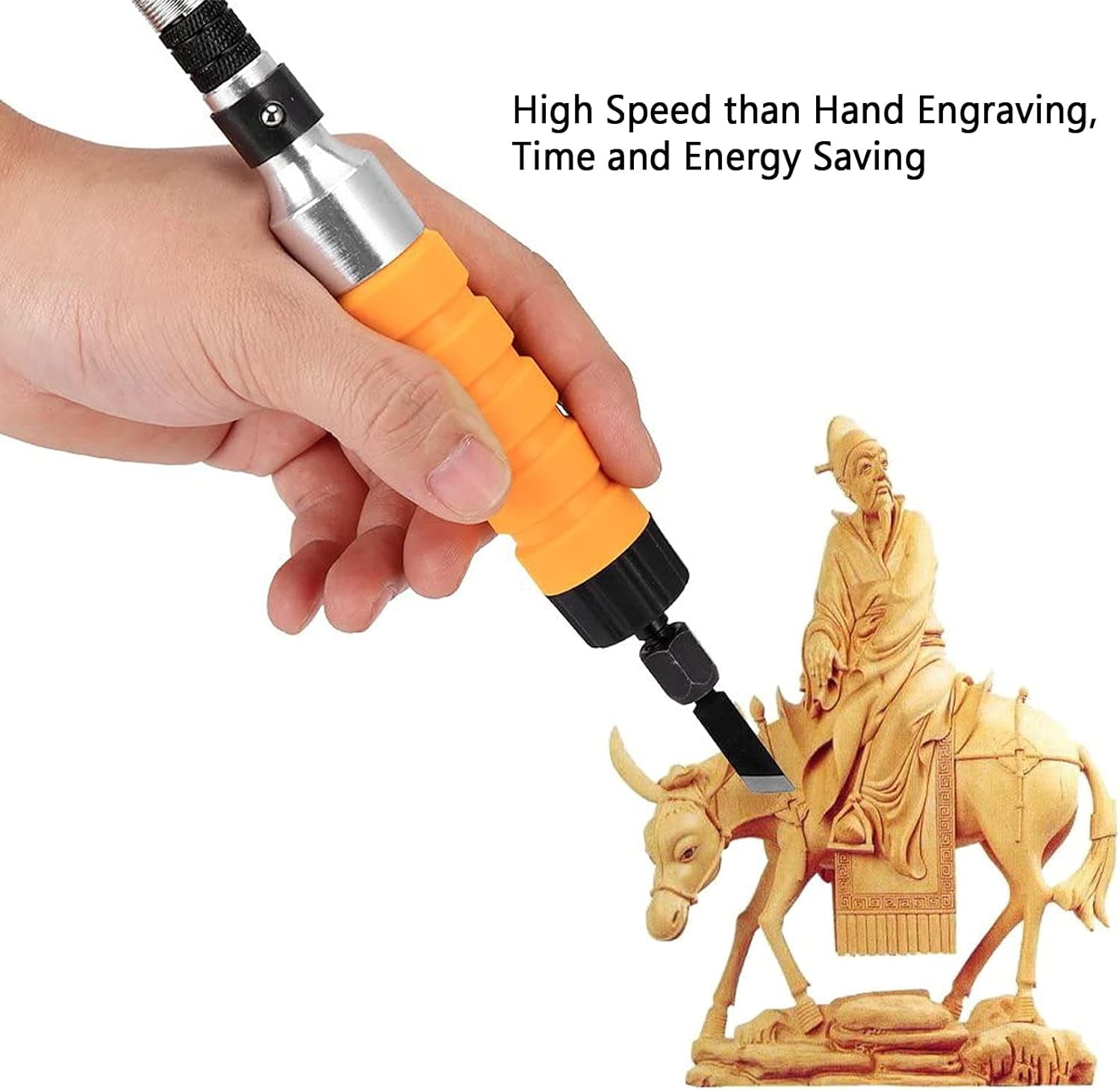 UKLL-Electric Carving Chisel Tool Woodworking Set with 5 Knives and ...