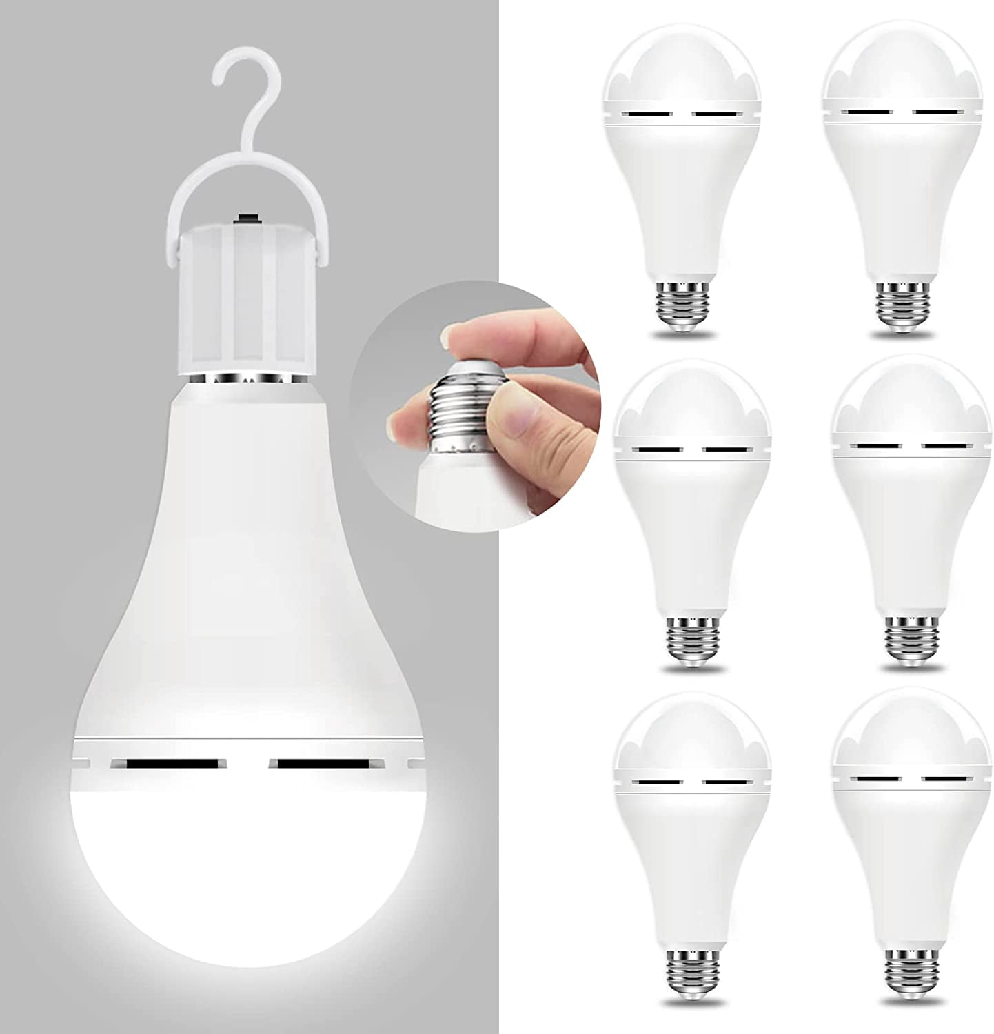 UKLL-Emergency-Rechargeable-Light-Bulb, Stay Lights Up When Power ...