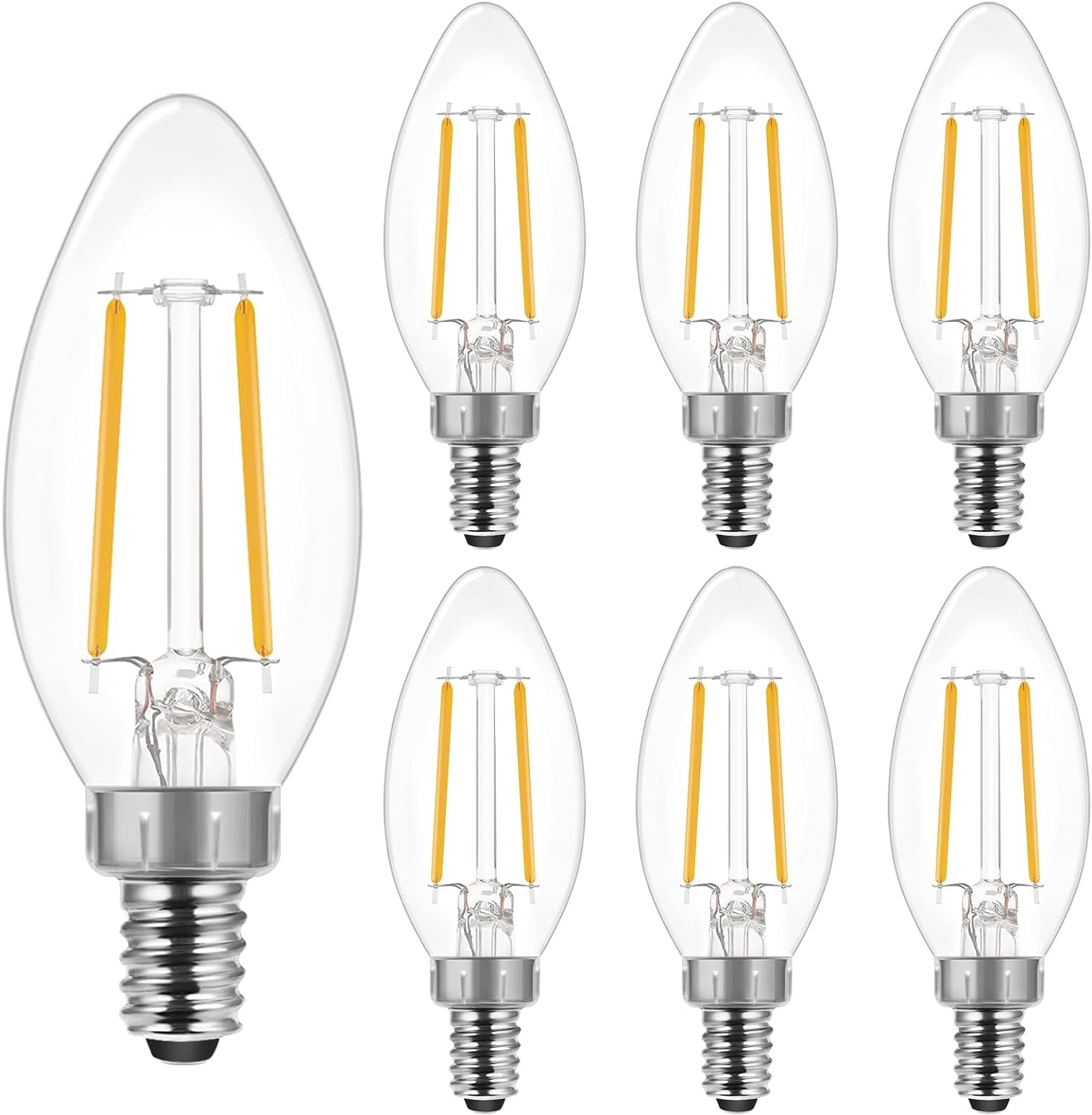 UKLL-Energetic E12 B10 LED Classic Candelabra Clear Light Bulb, 40 Watt ...