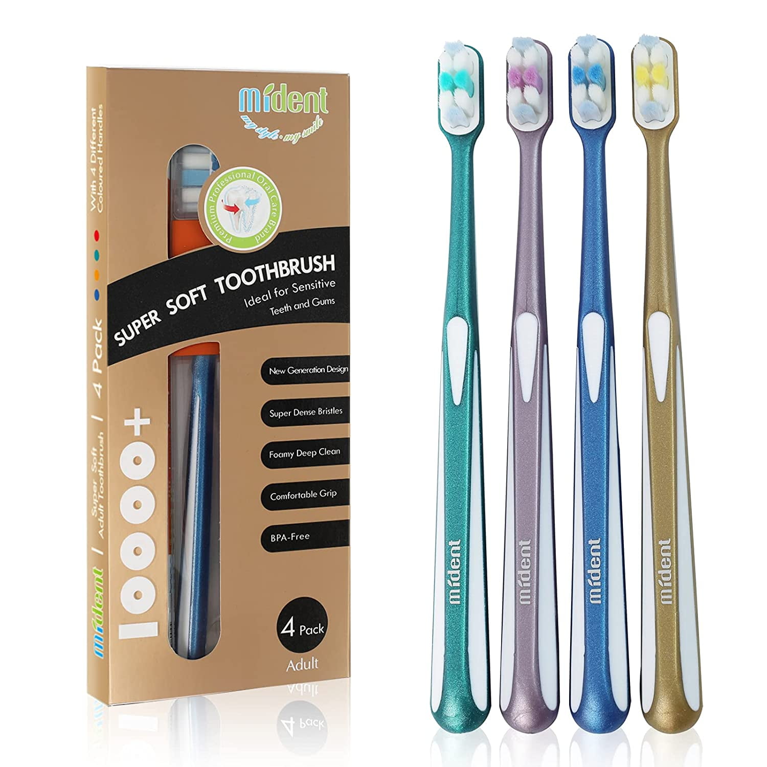 UKLL-Extra Soft Toothbrush for Sensitive Gums and Teeth, Newly Upgraded ...