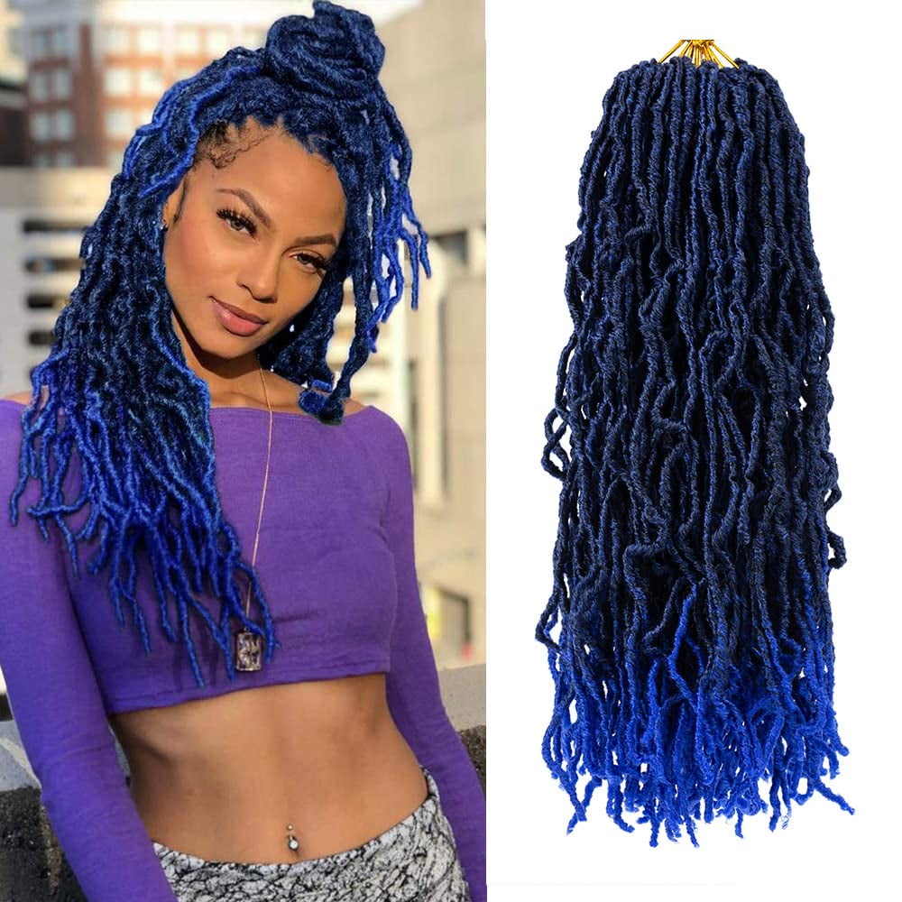 UKLL-Faux Locs 18 Inch Soft Locs Crochet Hair 7 Packs Extensible Pre ...