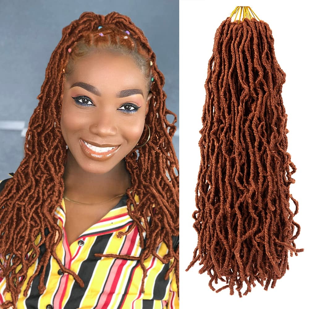 UKLL-Faux Locs 18 Inch Soft Locs Crochet Hair 7 Packs Extensible Pre ...