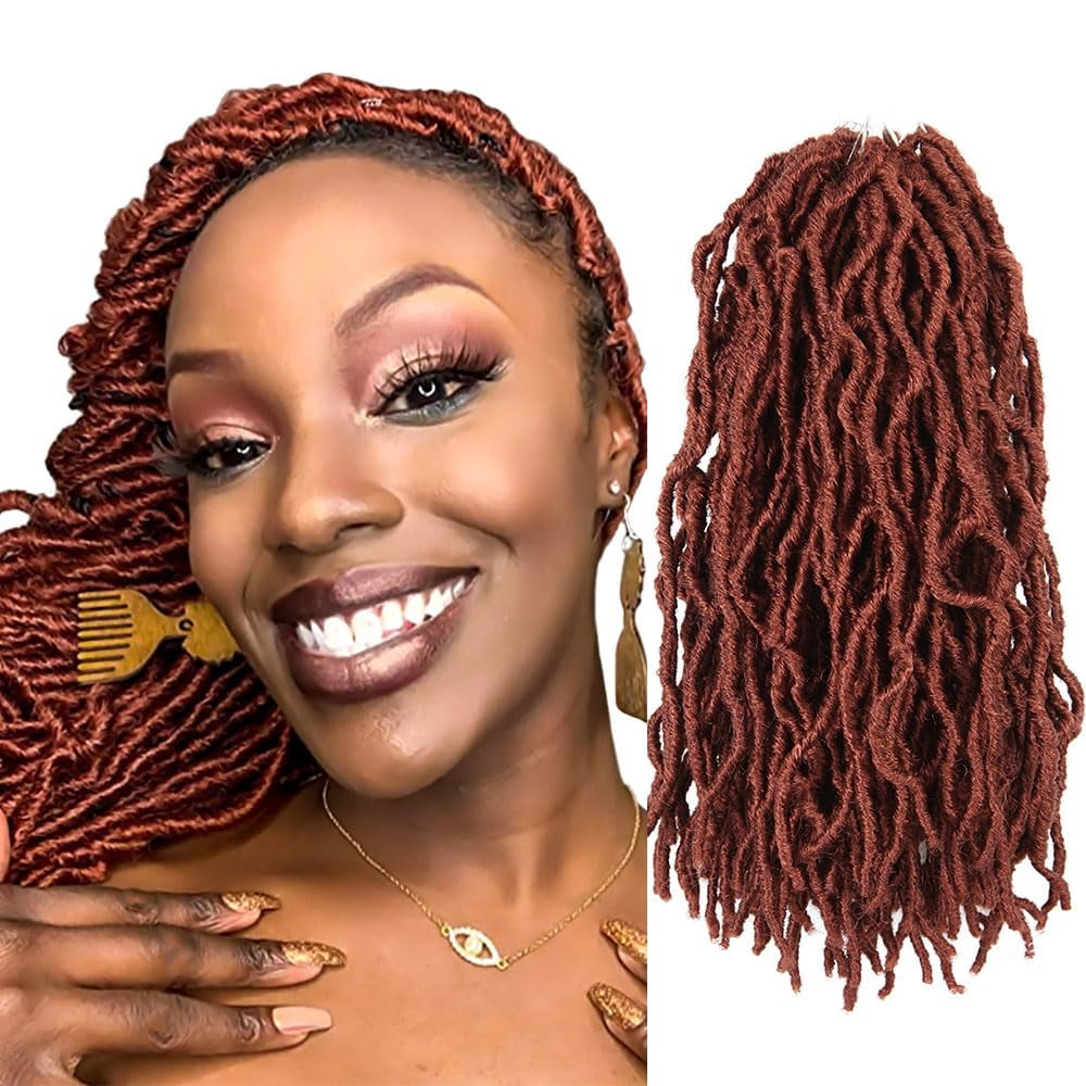 UKLL-Faux Locs Crochet Hair 14 Inch Soft locs, 6 Packs Short Crochet ...
