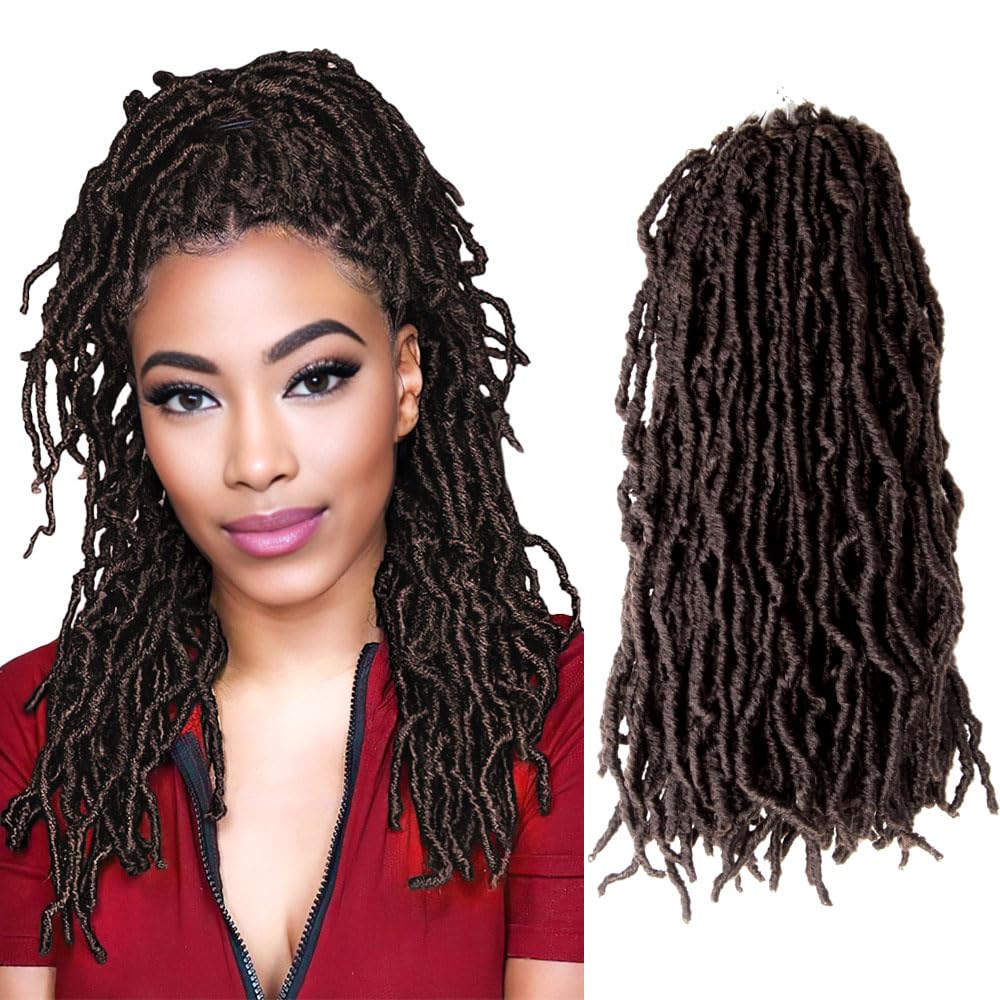 UKLL-Faux Locs Crochet Hair 16 Inch Soft locs, 6 Packs Short Crochet ...