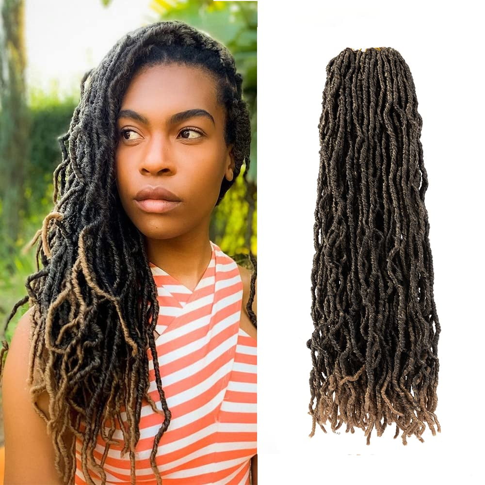 UKLL-Faux Locs Crochet Hair 18 Inch Soft Locs 7 Packs Extensible Pre ...