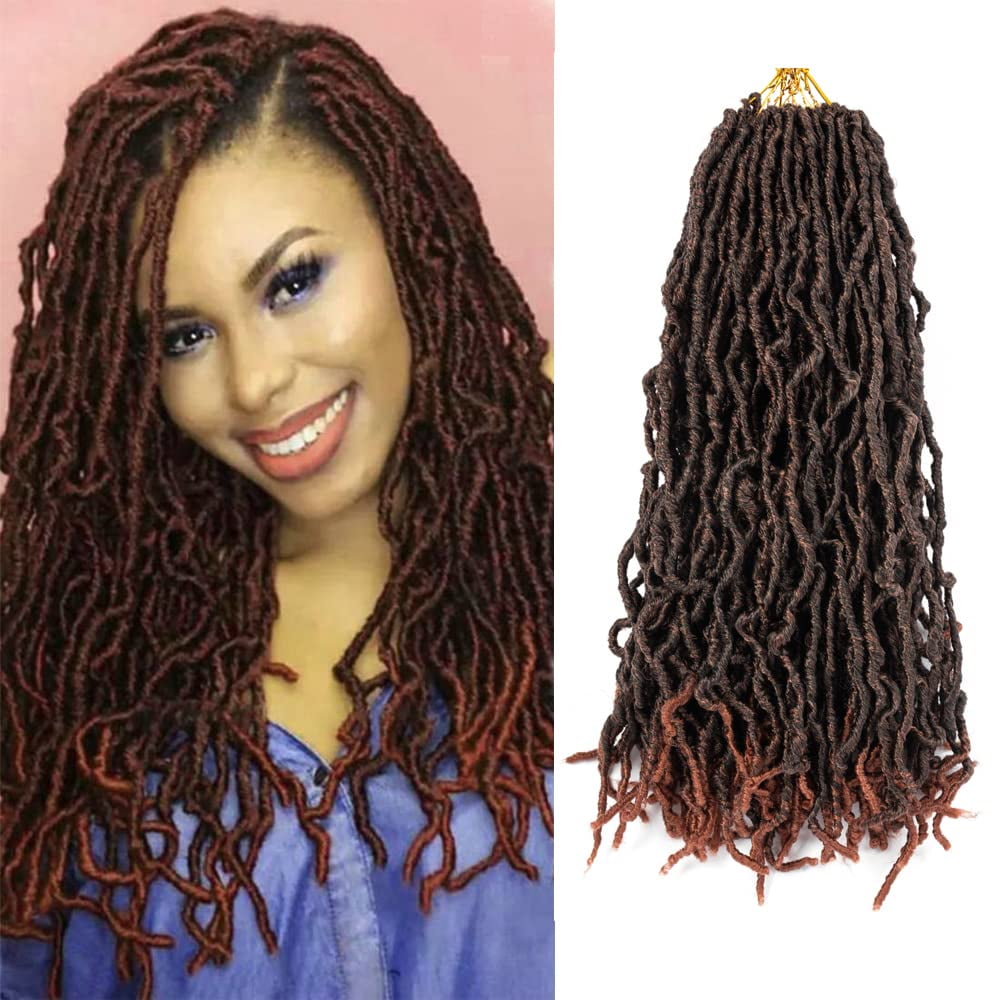 UKLL-Faux Locs Crochet Hair 18 Inch Soft Locs Crochet Hair 7 Packs ...