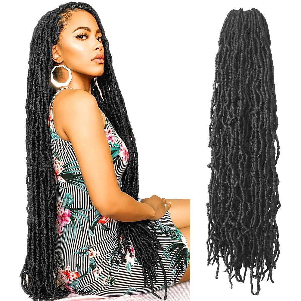 UKLL-Faux Locs Crochet Hair 30 Inch Soft Locs, 6 Packs Long Crochet ...
