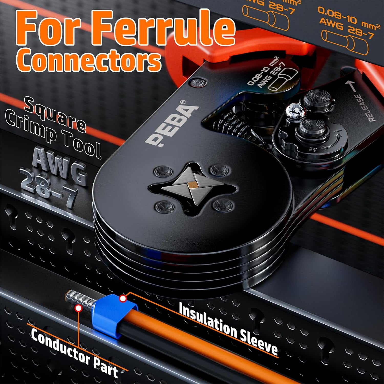 UKLL-Ferrule Crimping Tool Kit, 28 Sizes Ferrules Terminal Kit, Self ...