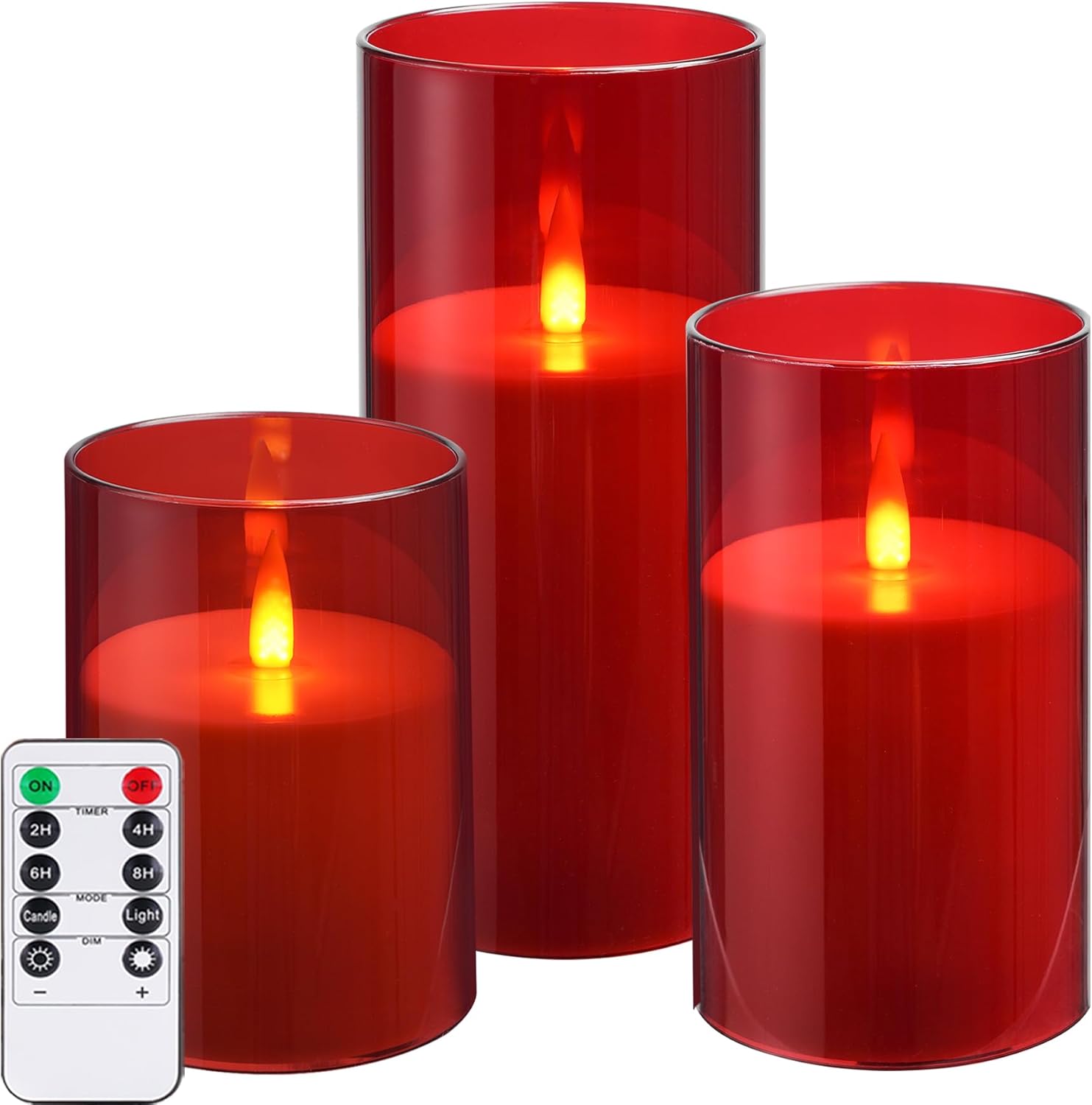 UKLL-Flameless Candles, LED Candles with Remote Control and Timer, New ...