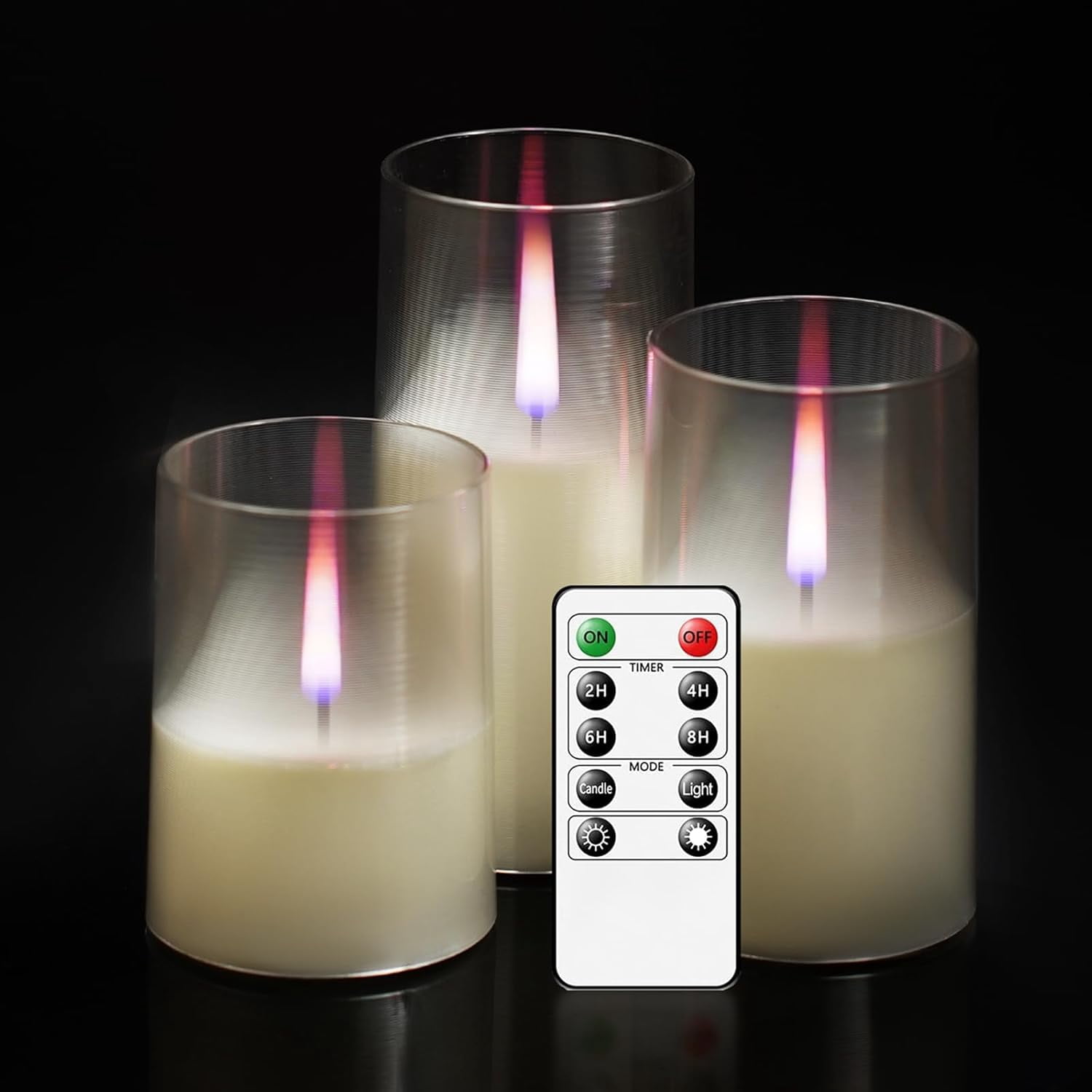 UKLL-Flameless Candles Upgraded Realistic Flickering Flame,Battery ...