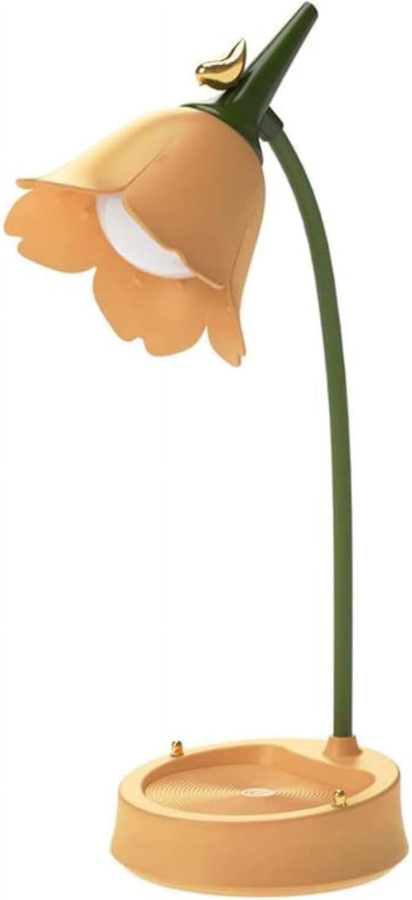 UKLL-Flower LED Desk Lamp Cordless Table Light Adjustable Gooseneck ...