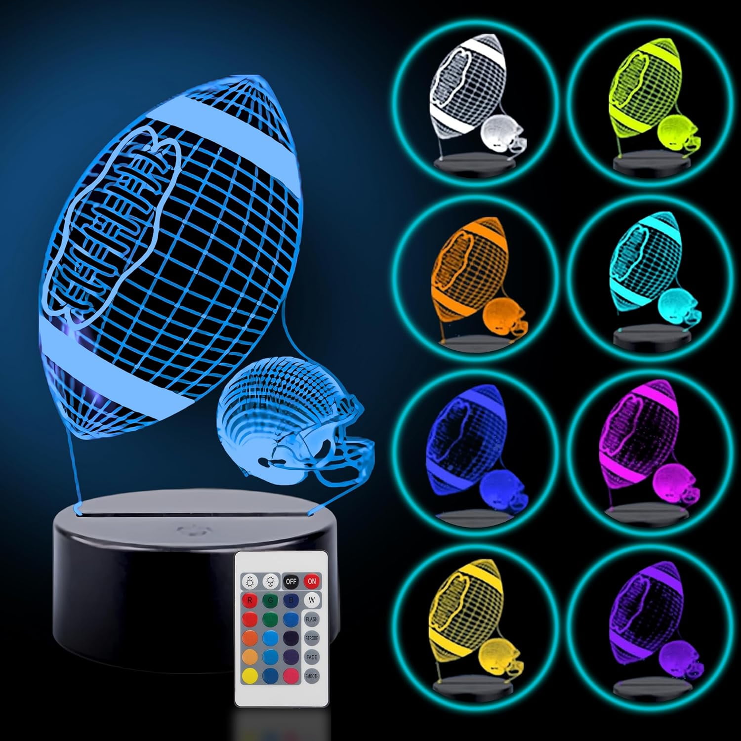 UKLL-Football Decor for Boys Bedroom - Football Night Light for Boys ...