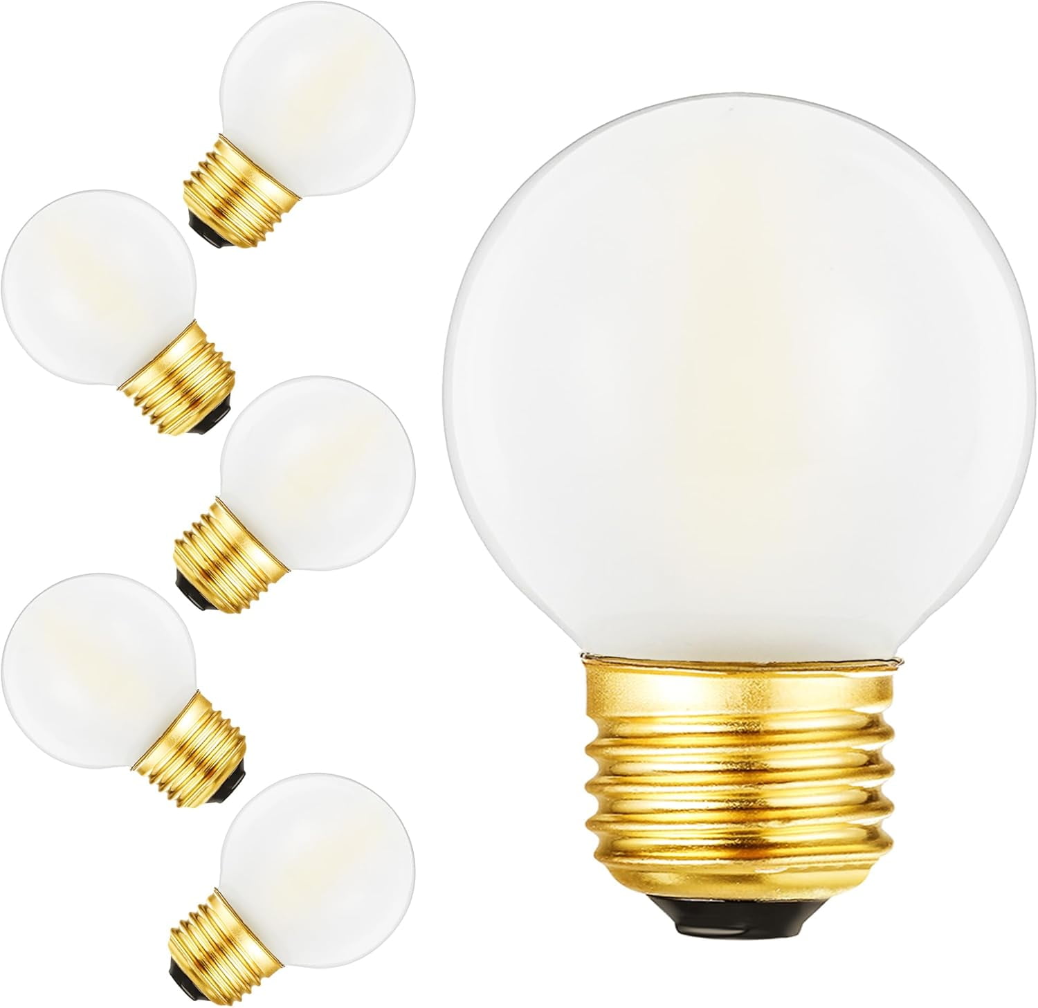 UKLL-Frosted G16.5 LED Light Bulb, Dimmable Wall sconces Edison Bulb,6W ...