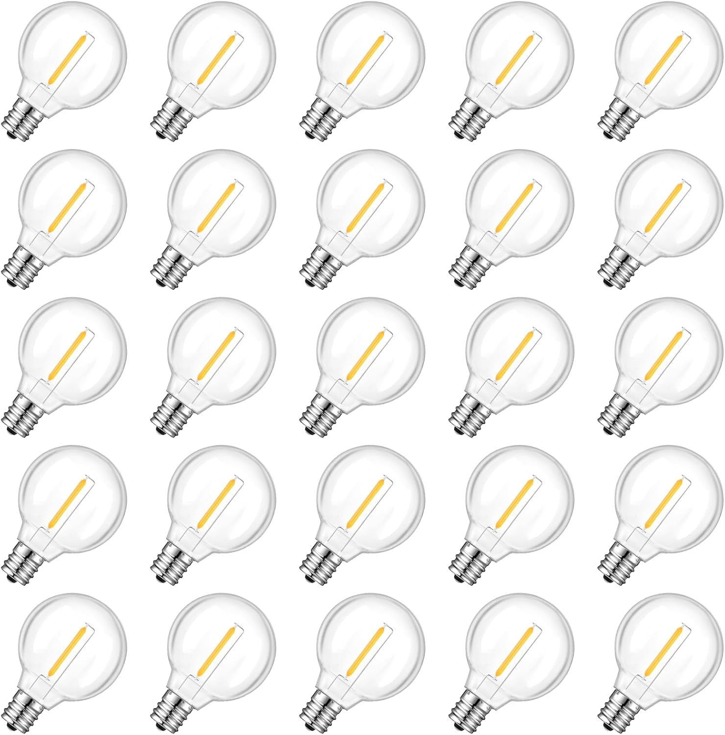 UKLL-G40 LED Replacement Light Bulbs 24+1 Pack, E12 Screw Base ...