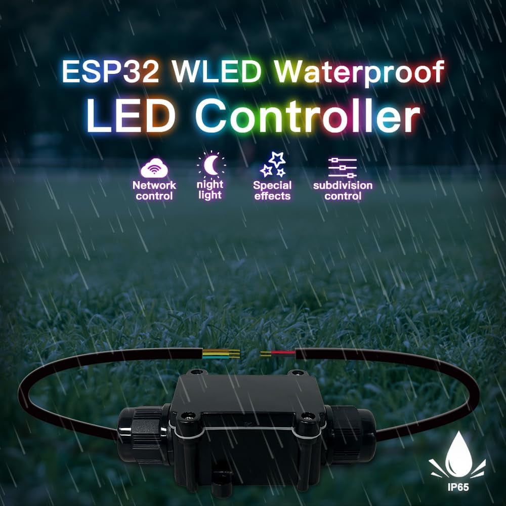 UKLL-GLEDOPTO ESP32 WLED Controller DC 5V-24V IP65 Waterproof Dynamic ...