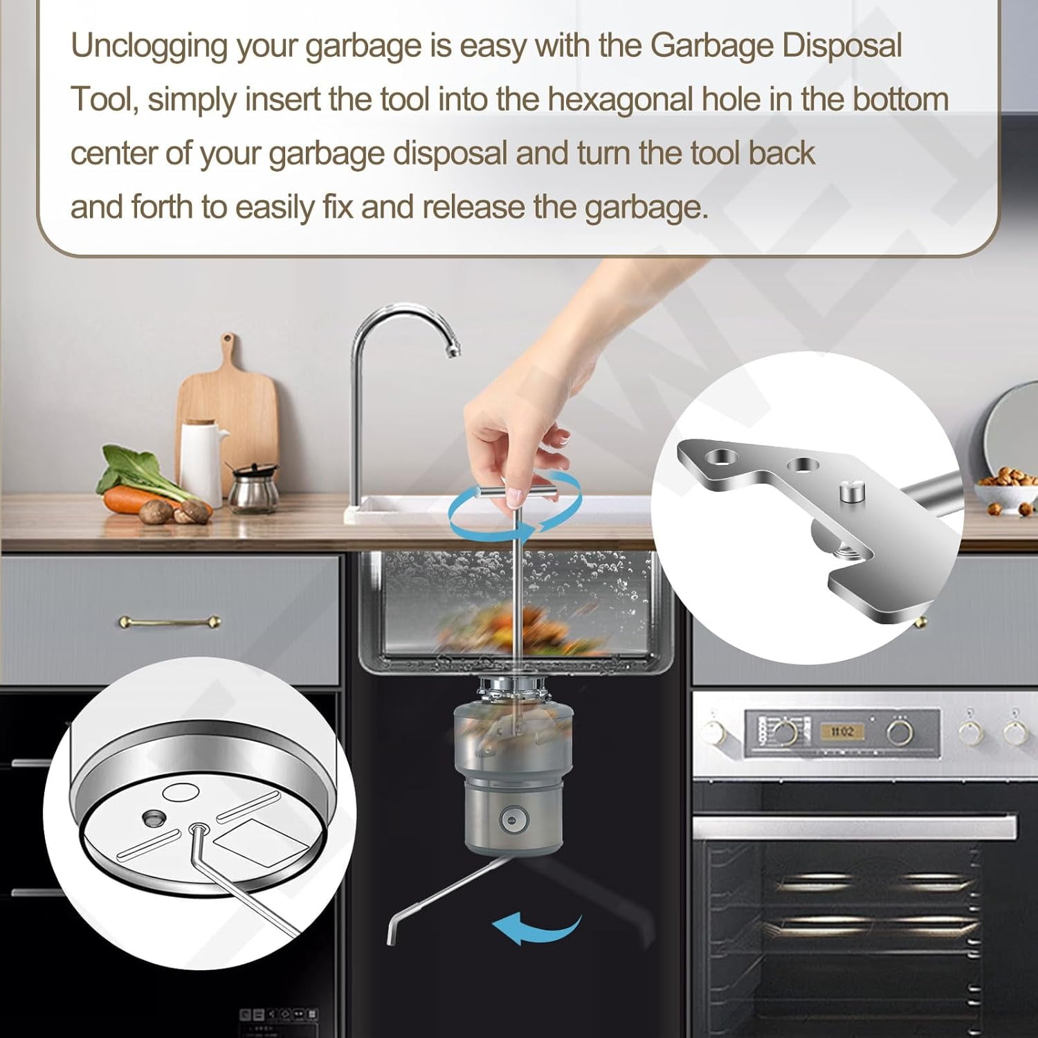 UKLL-Garbage Disposer Unjamming Wrench & Garbage Disposal Wrench Tool ...
