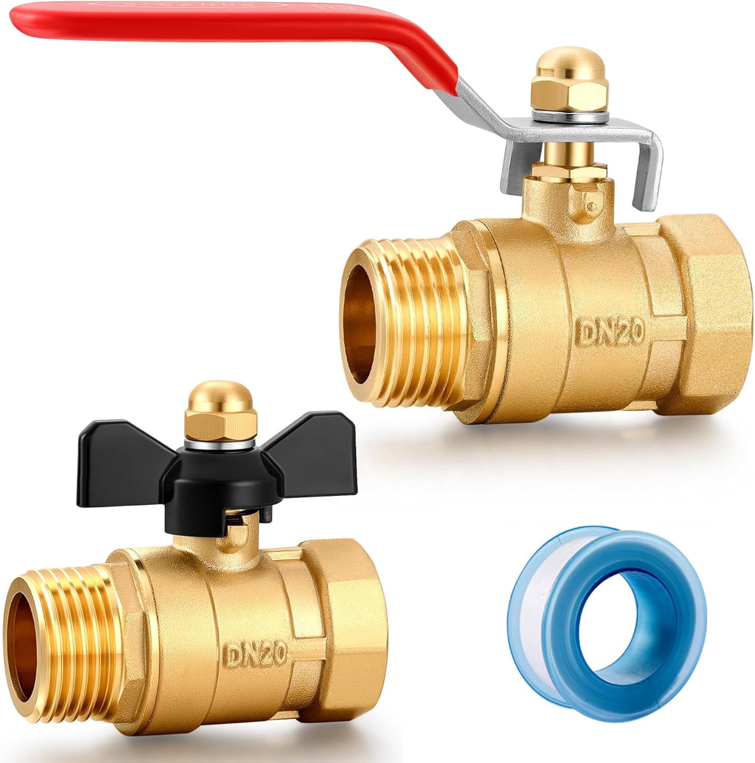 UKLL-Garden Hose Brass Shut Off Valve Full Flow, No Restricted-Flow ...