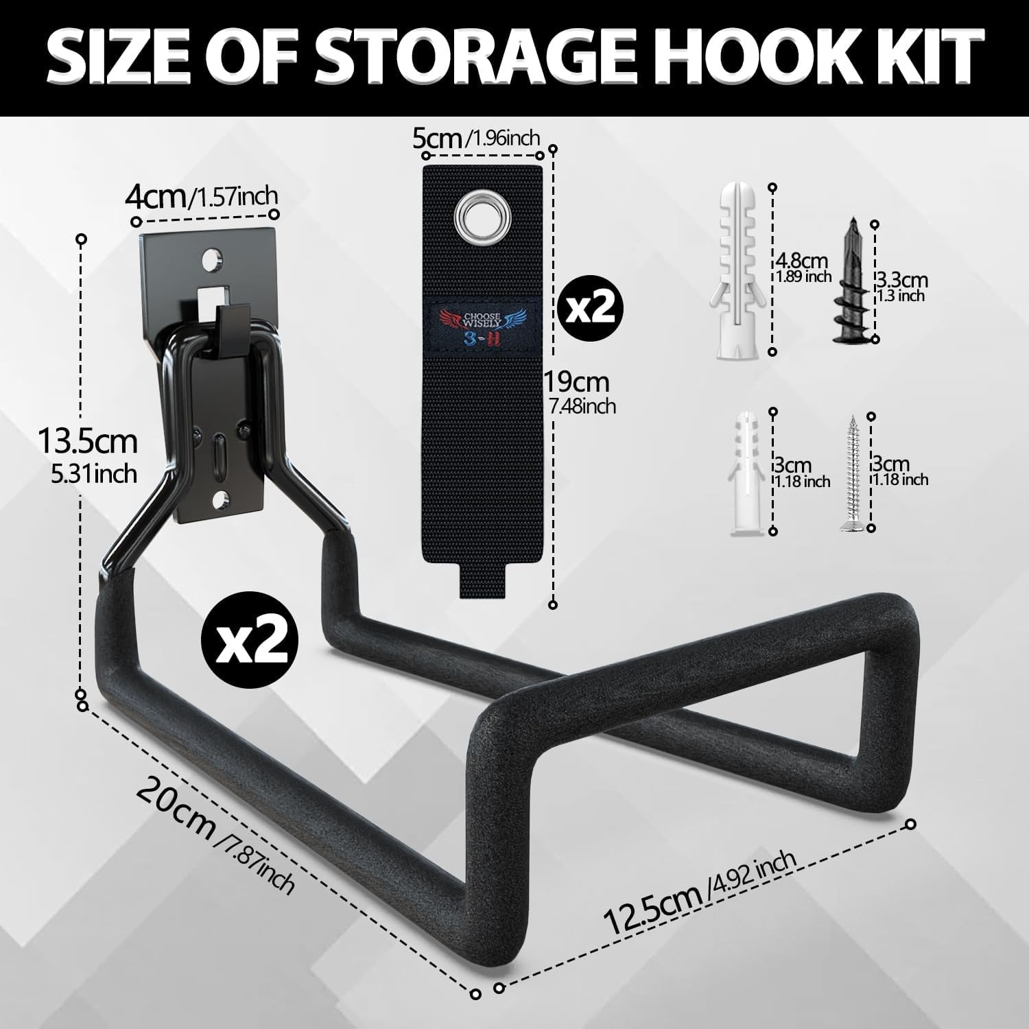 UKLL-Garden Hose Holder Wall Mount 2 Pack,Solid Steel Hose Hanger wih ...