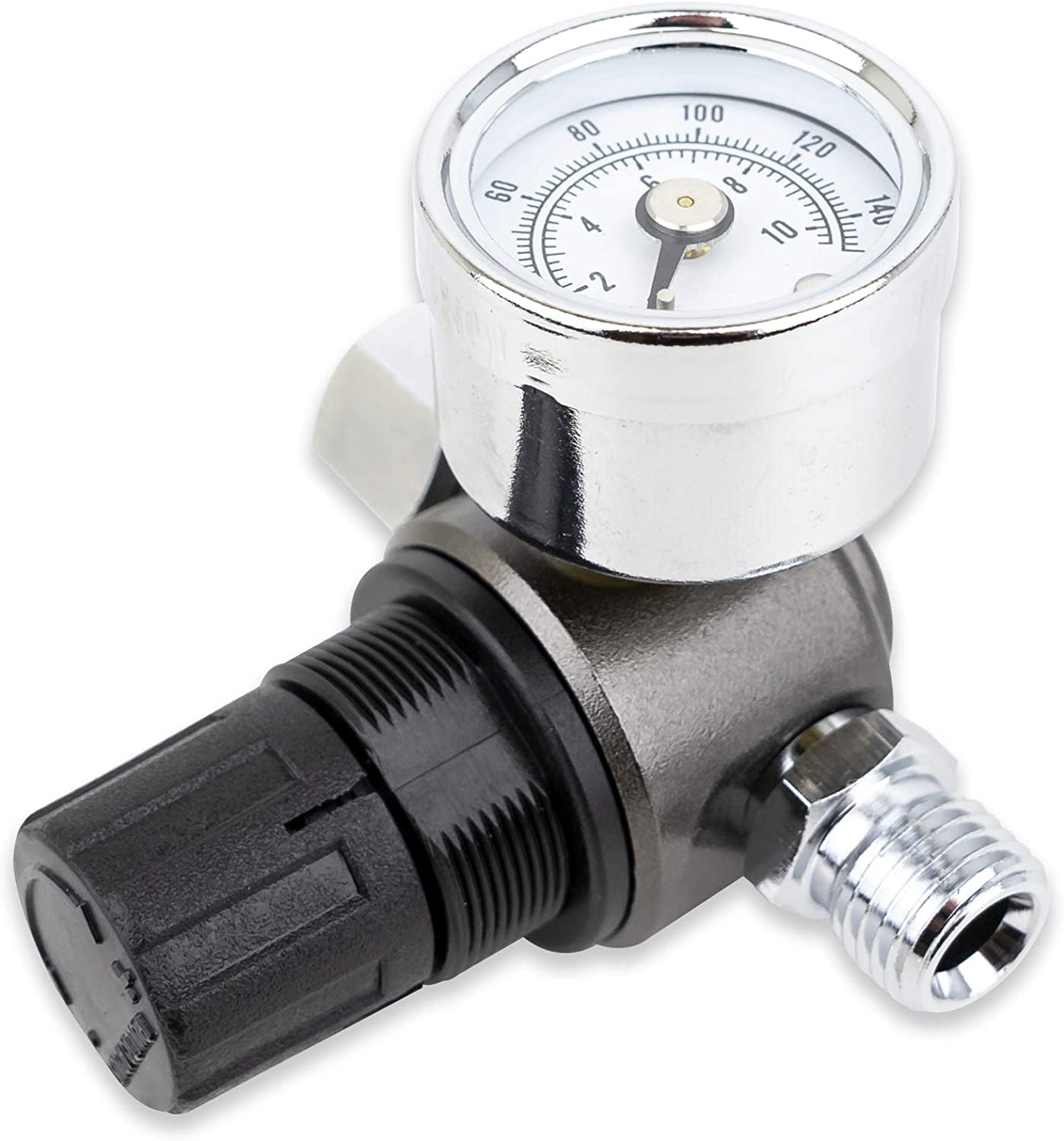 UKLL-HVLP Spray Gun Air Regulator with Pressure Gauge and Diaphragm ...