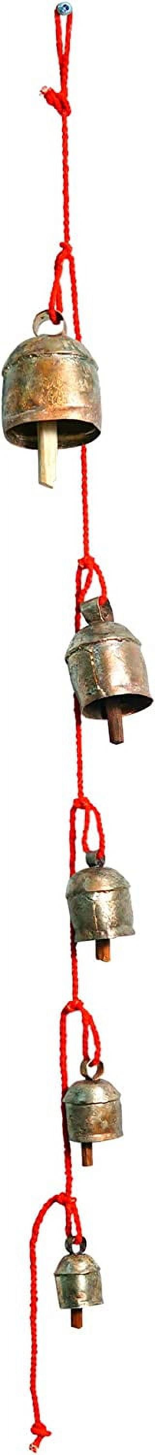 UKLL-Handmade Rustic Bells Wind Chimes for Outside (30”) 5 Hanging ...
