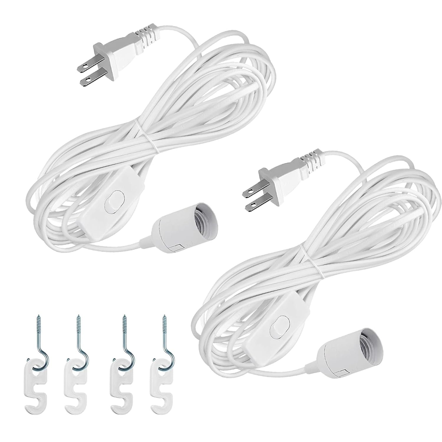 UKLL-Hanging Pendant Light Cord - 16Ft Light Bulb Socket with Cord E26 ...