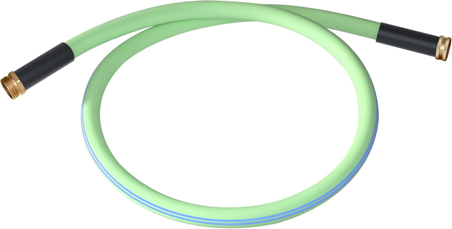 UKLL-Heavy Duty Garden Hose 5 ft x 5/8 inch Green Color Short ...