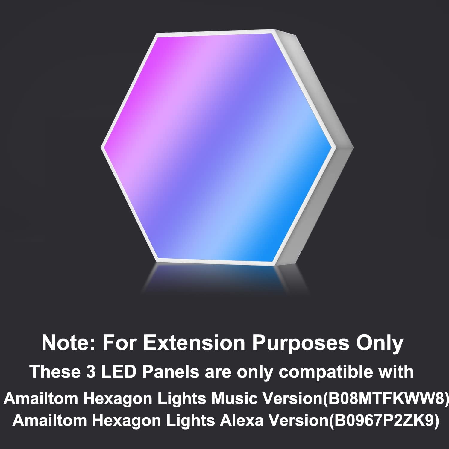 UKLL-Hexagon Light Panels Expansion 3 LED Panels, Hexagon Lights for ...
