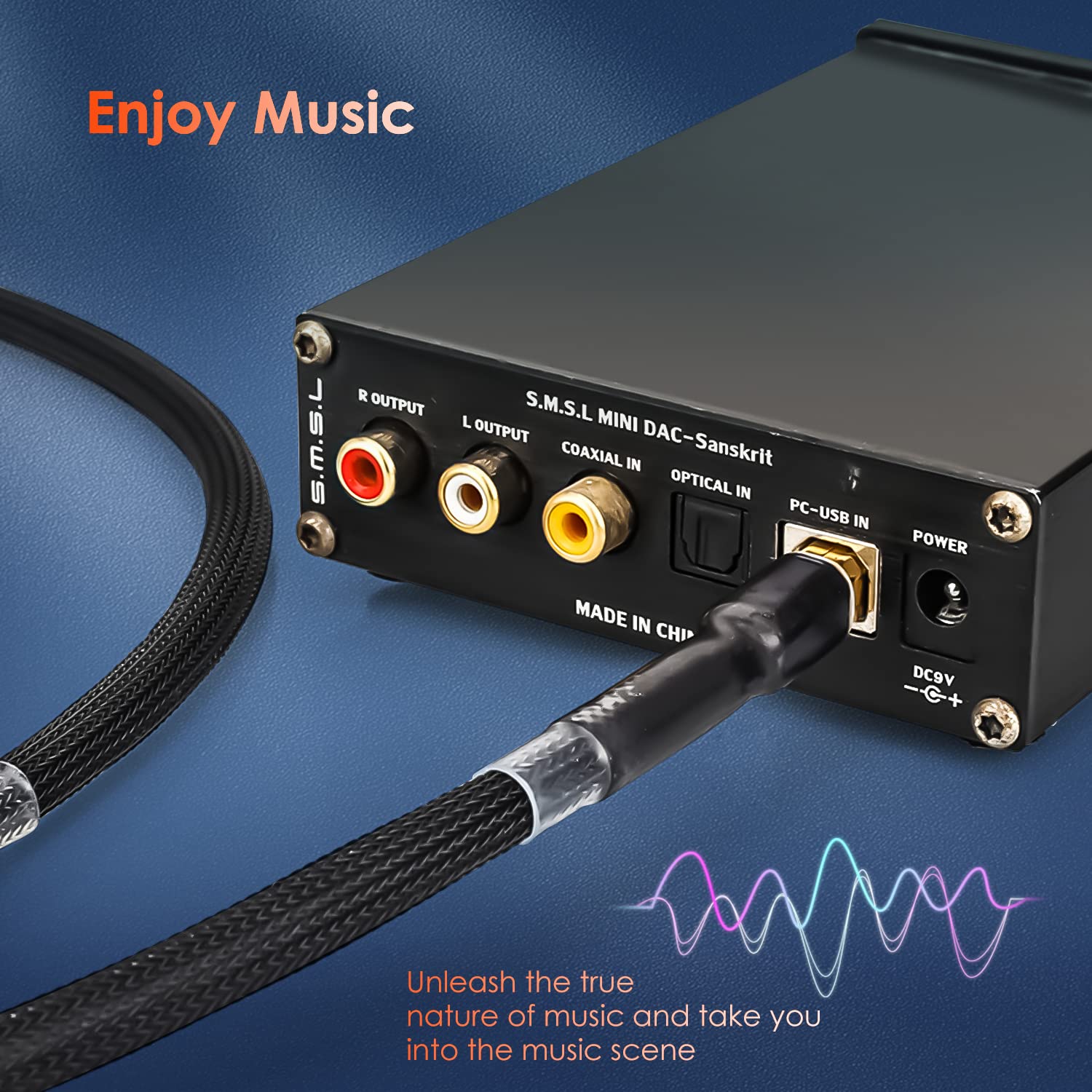 UKLL-HiFi USB 2.0 Cable Type A Male to B Male Digital Audio Data Cable ...