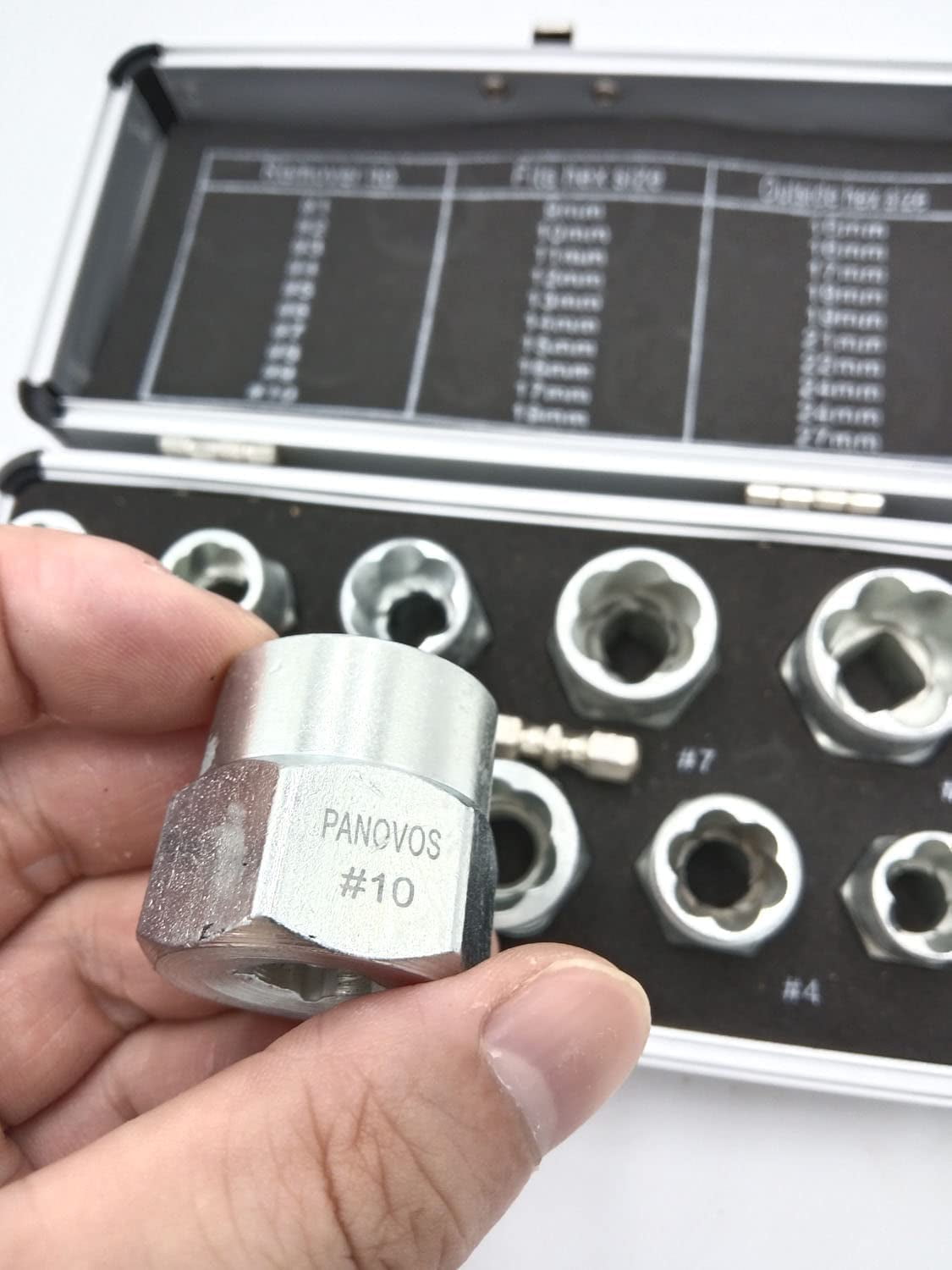 UKLL-Impact Bolt & Nut Remover Set,11Pcs Bolt Extractor Socket Tools ...