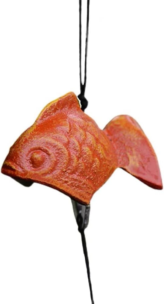 UKLL-Japanese Goldfish Bless Small Wind Chimes Outdoor, Iwachu Cast ...