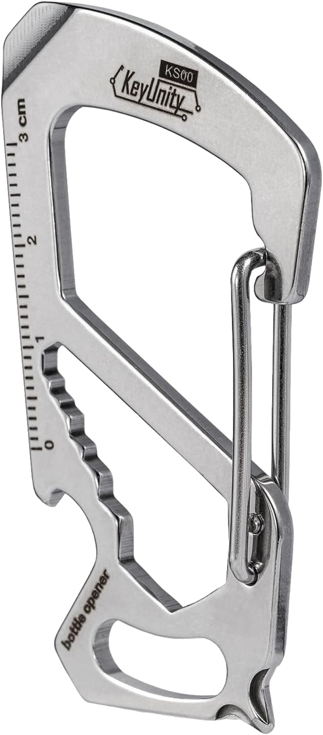 UKLL-KS00 Carabiner Clip Multitool Stainless Steel 7 Tools in 1, Quick ...