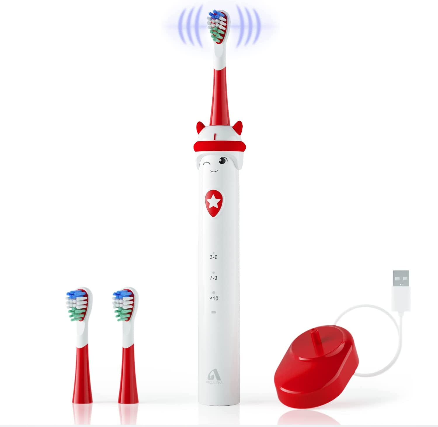 UKLL-Kids Electric Toothbrush-for Ages 3-12, Rechargeable Electric ...