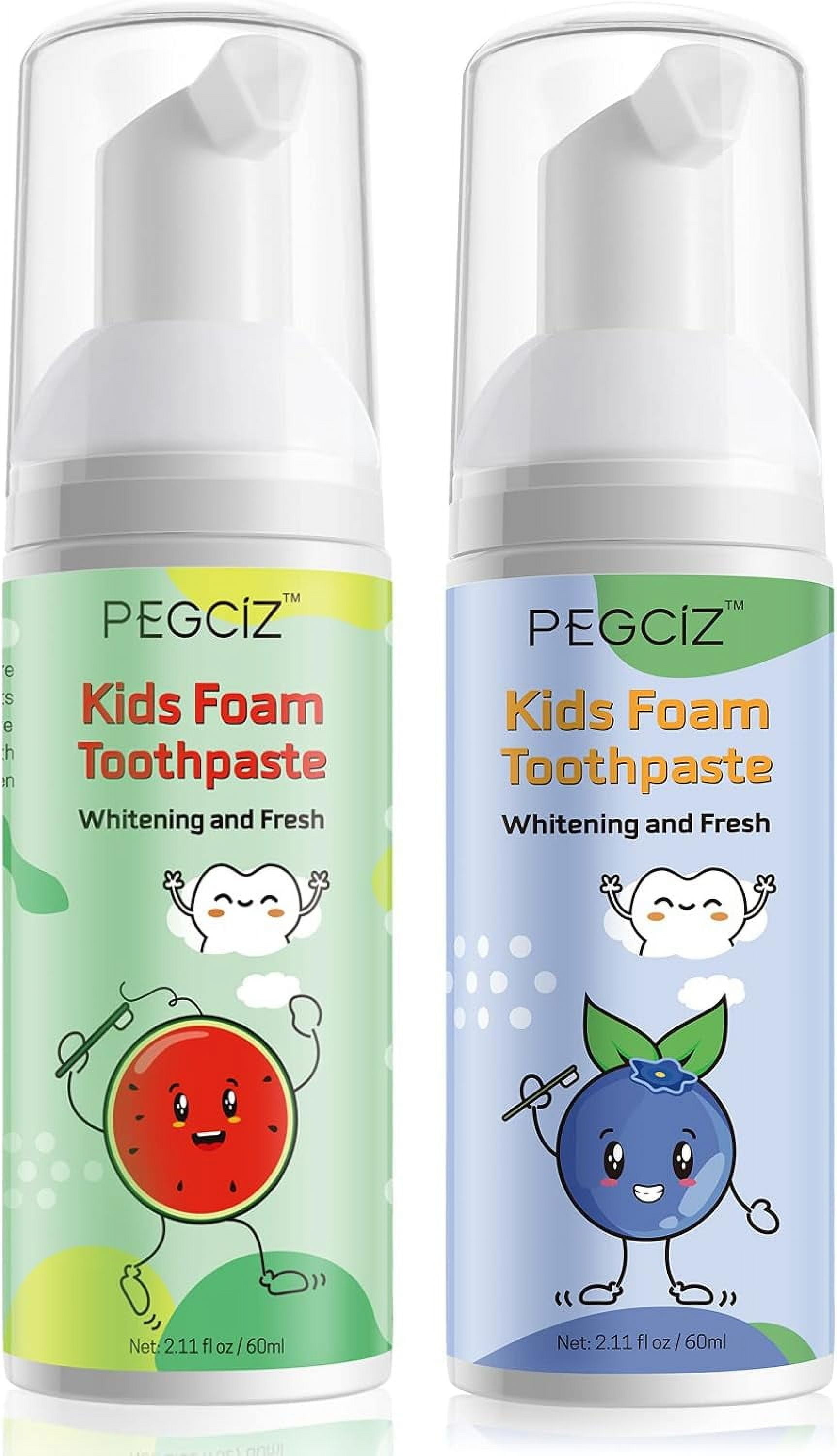 UKLL-Kids Foam Toothpaste 2 Pack, Foam Toothpaste with Low Fluoride ...