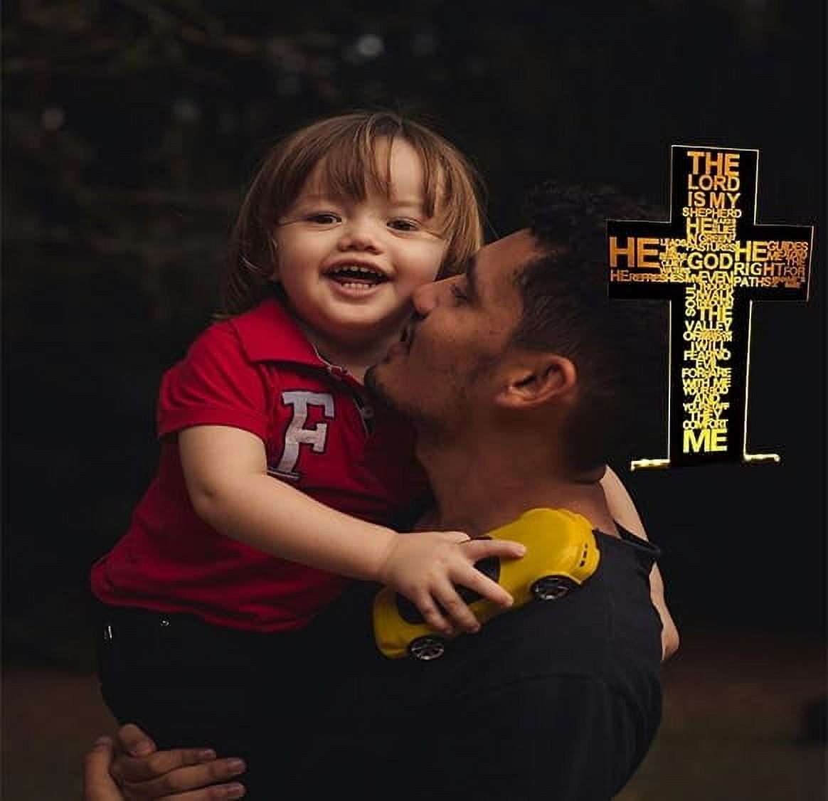 UKLL-LED Cross 3D Night Light -Jesus Cross Small Crucifix Church Decor ...