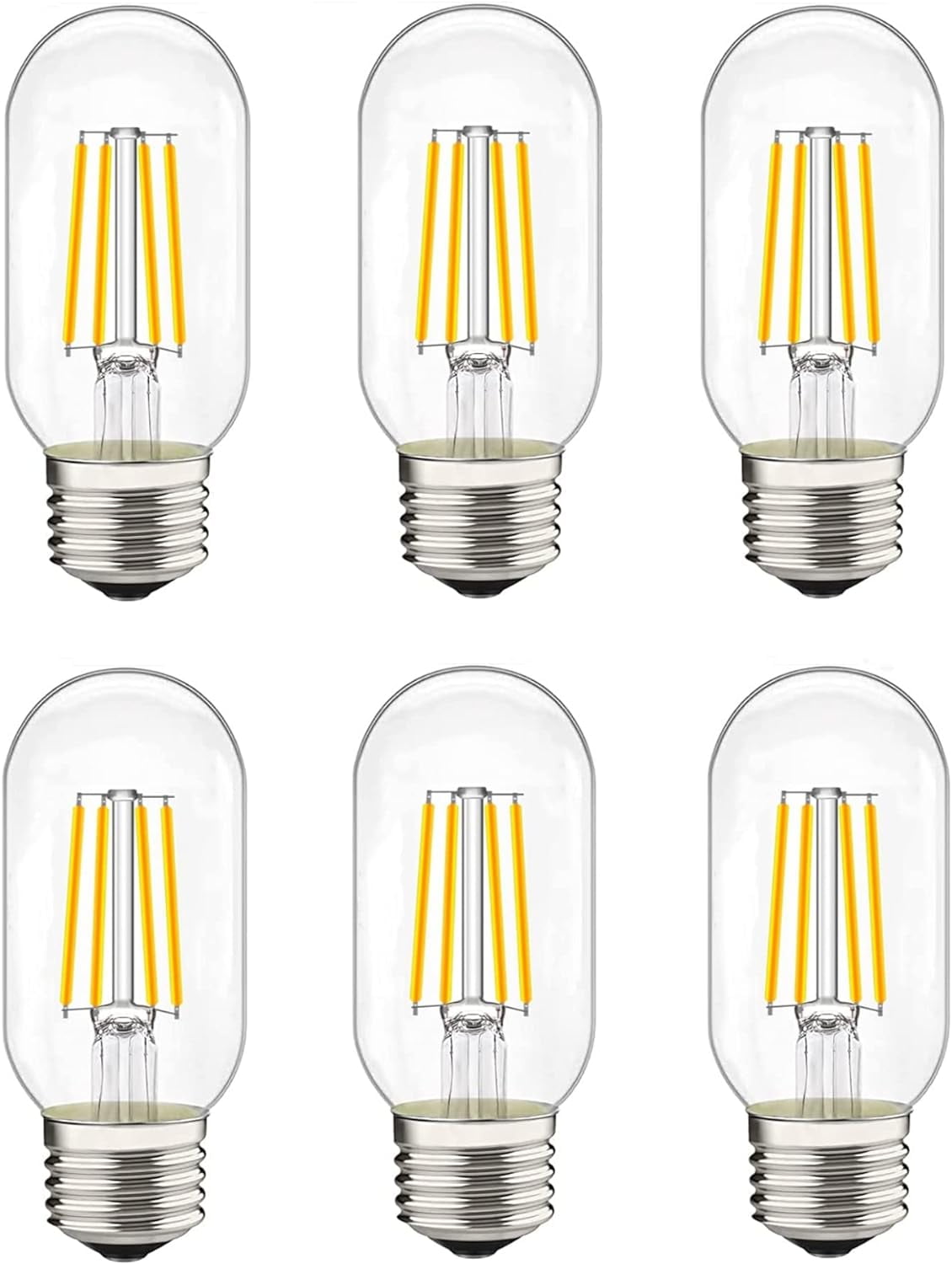 UKLL-LED Tubular Bulb 4W,E26 Clear Edison Bulb,40W Equivalent 400 ...