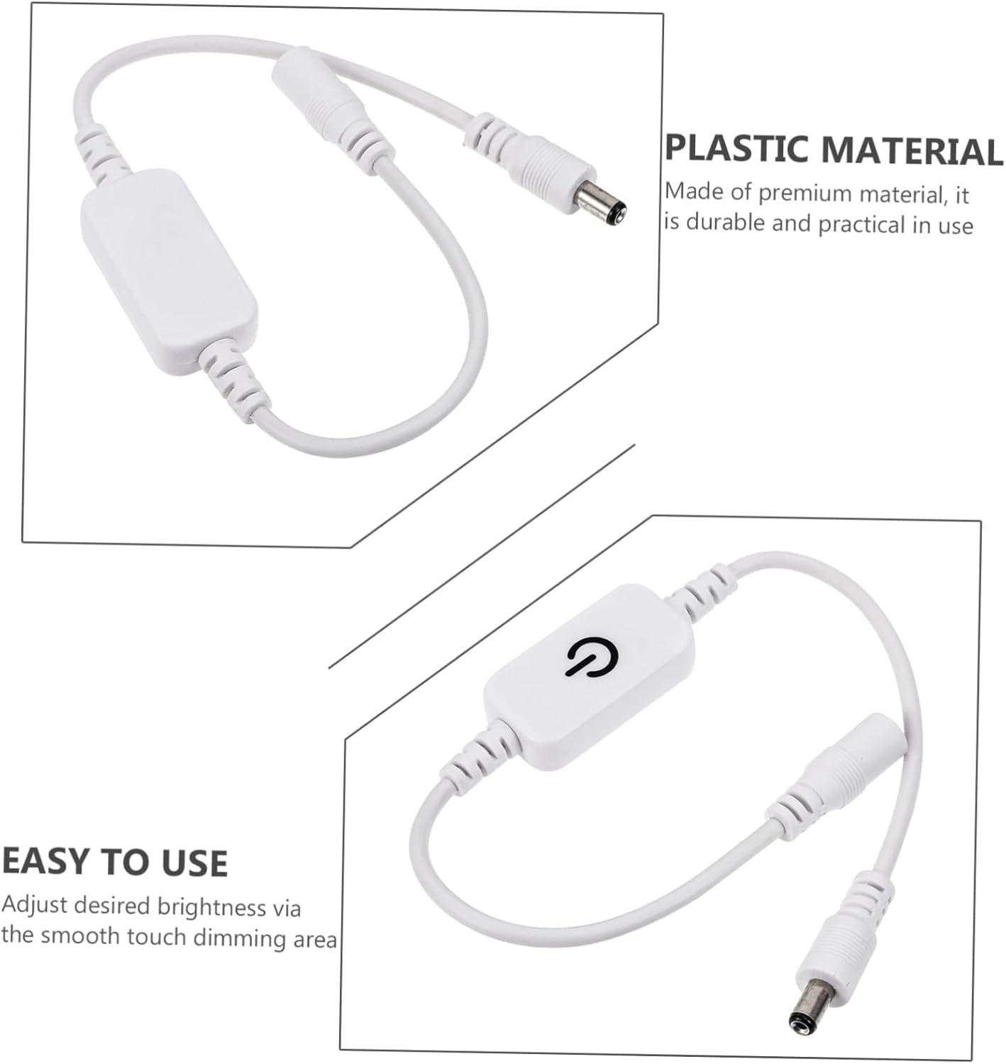 UKLL-Lamp LED Strip Light Inline on Off Cable DC Jack Male to Female ...