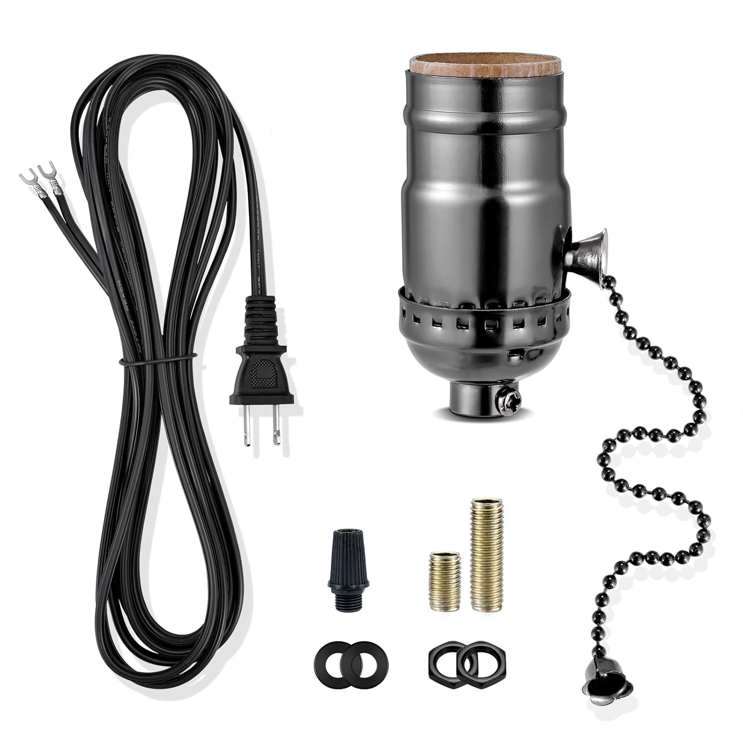 UKLL-Lamp Repair Socket Kit,Pull Chain ON/Off Switch Socket for DIY ...