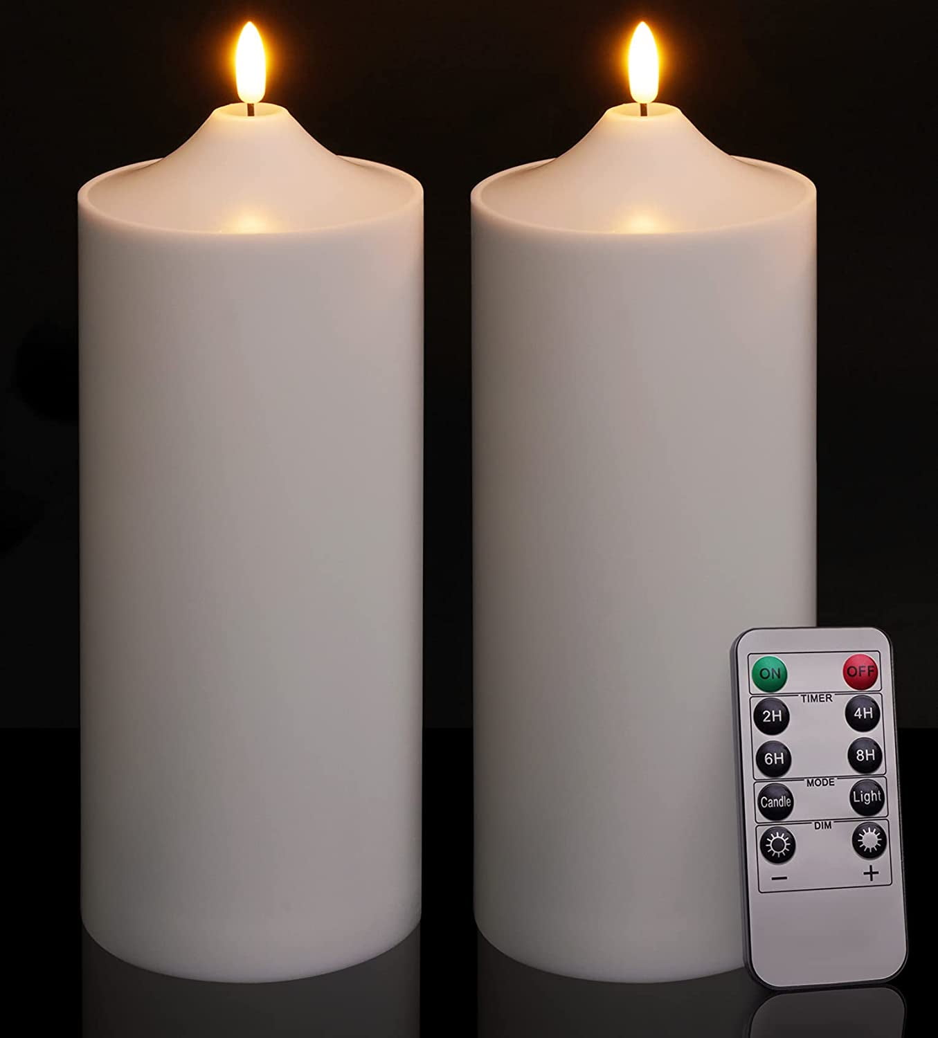 UKLL-Large Flameless LED Candles Outdoor, 11" x 4" Battery Operated ...