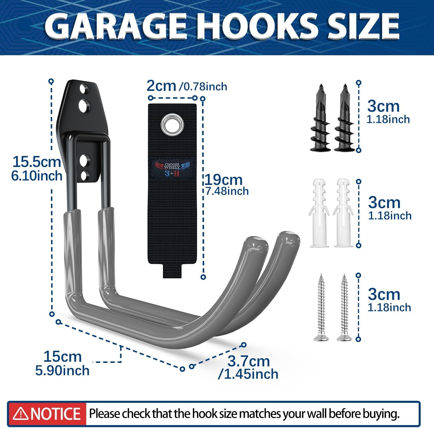 UKLL-Large Garden Hose Holder Wall Mount 4 Pack,Solid Steel Hose Hanger ...