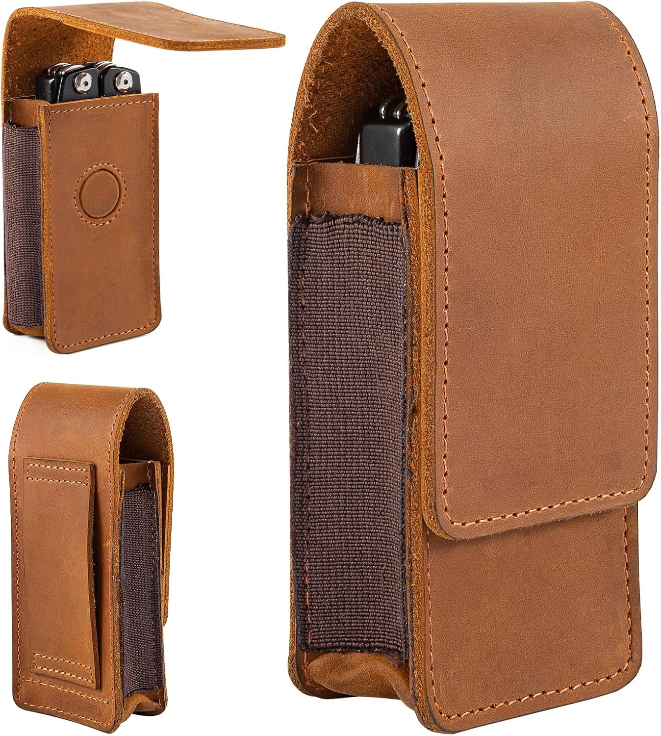 UKLL-Leather Multitool Sheath Belt Holster Tool Pouch for Leatherman ...