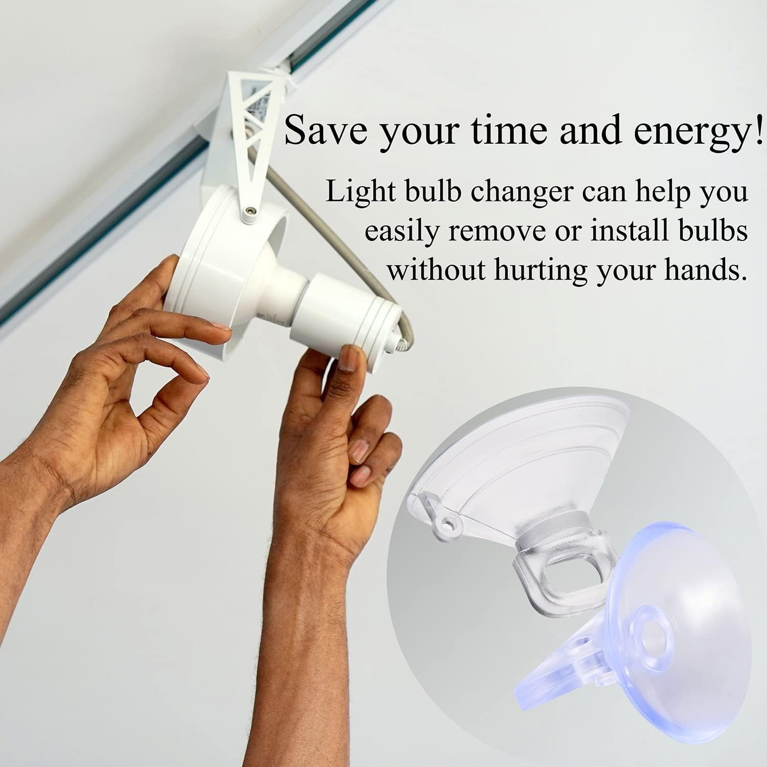 UKLL-Light Bulb Changer Suction Cup Light Bulb Removal Tool 2 Size Bulb ...