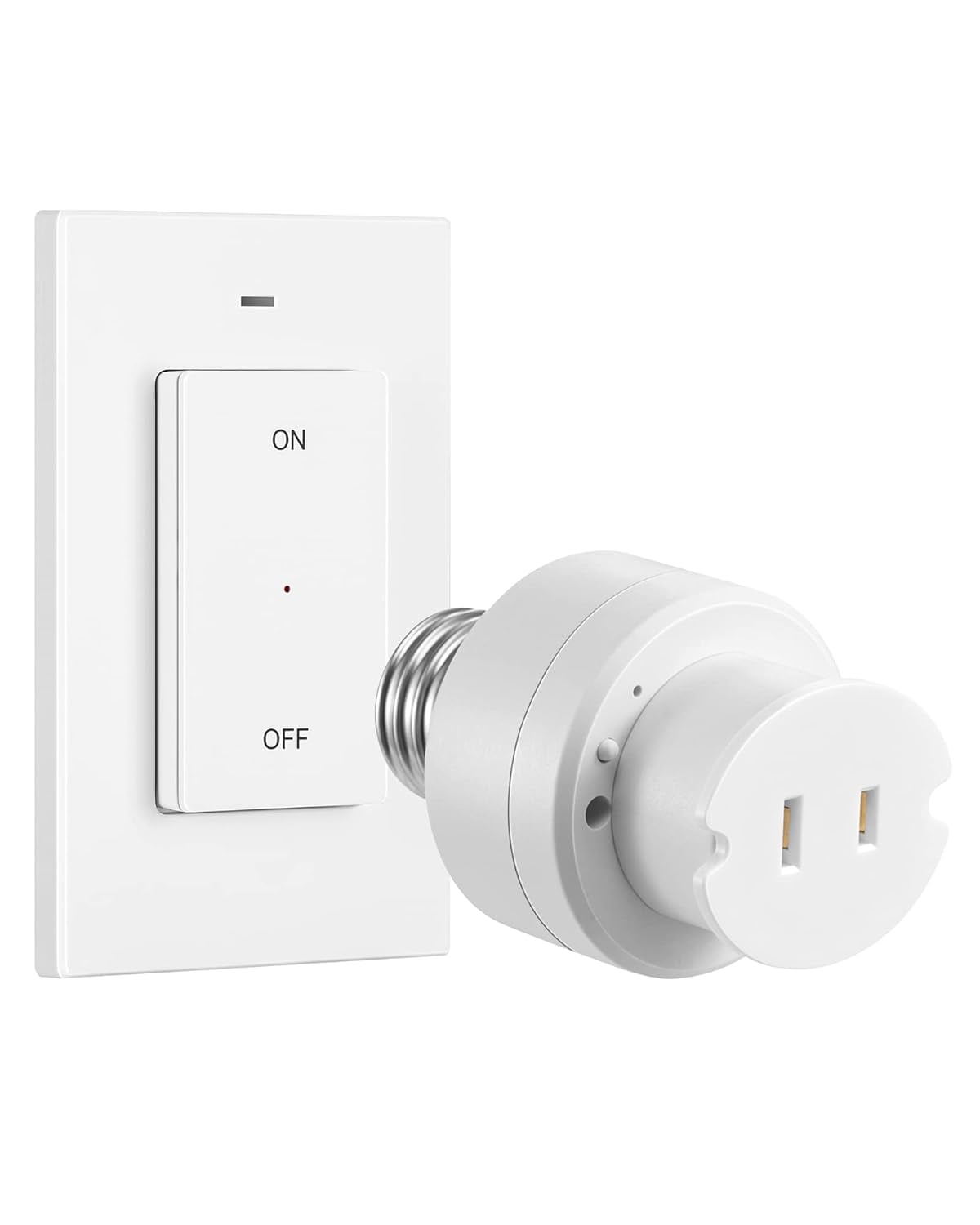 UKLL-Light Socket to Plug Adapter with Remote, 2 Prong Light Socket ...
