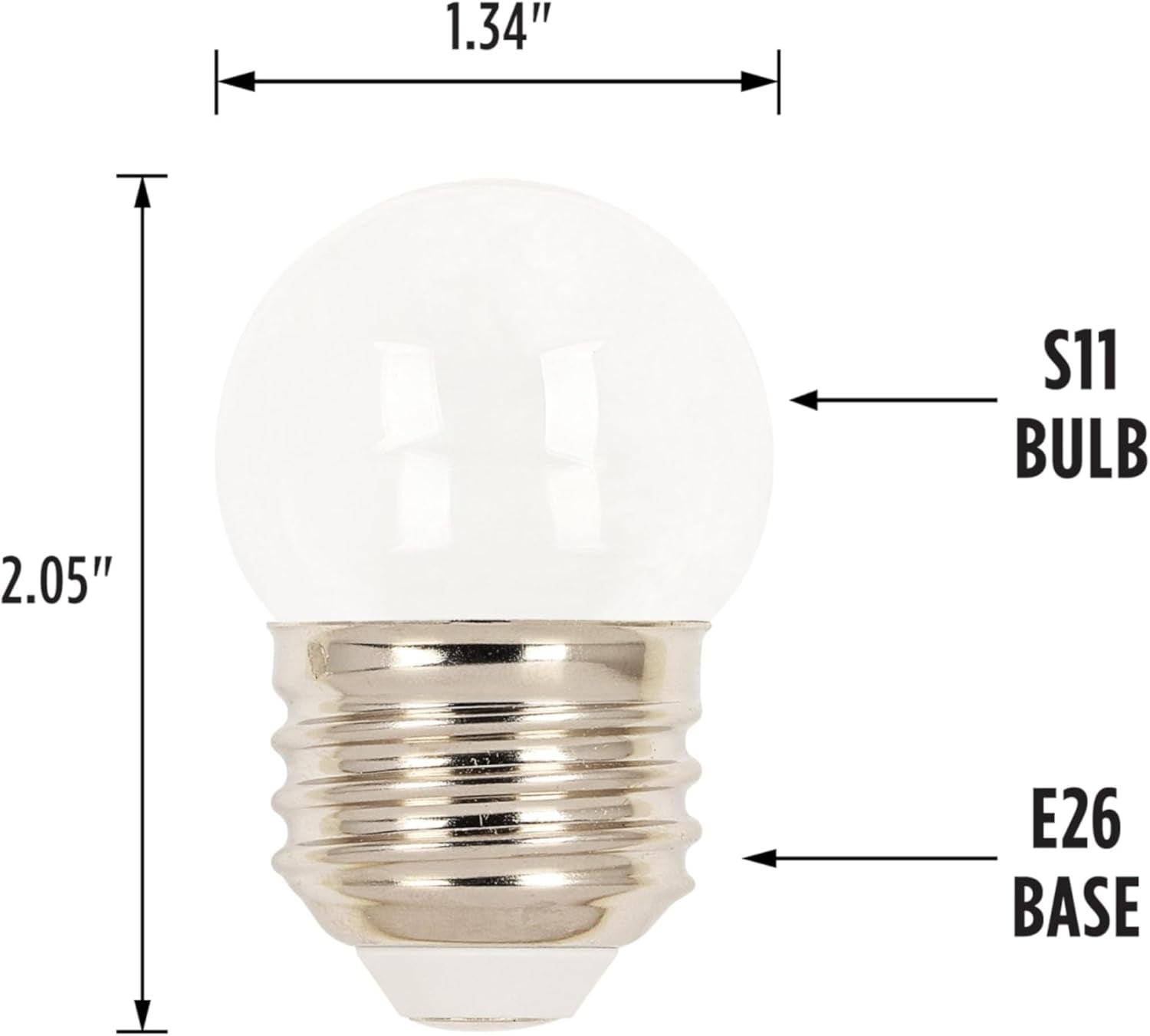 UKLL-Lighting 5511300 1 Watt (10 Watt Equivalent) S11 Clear LED Light ...